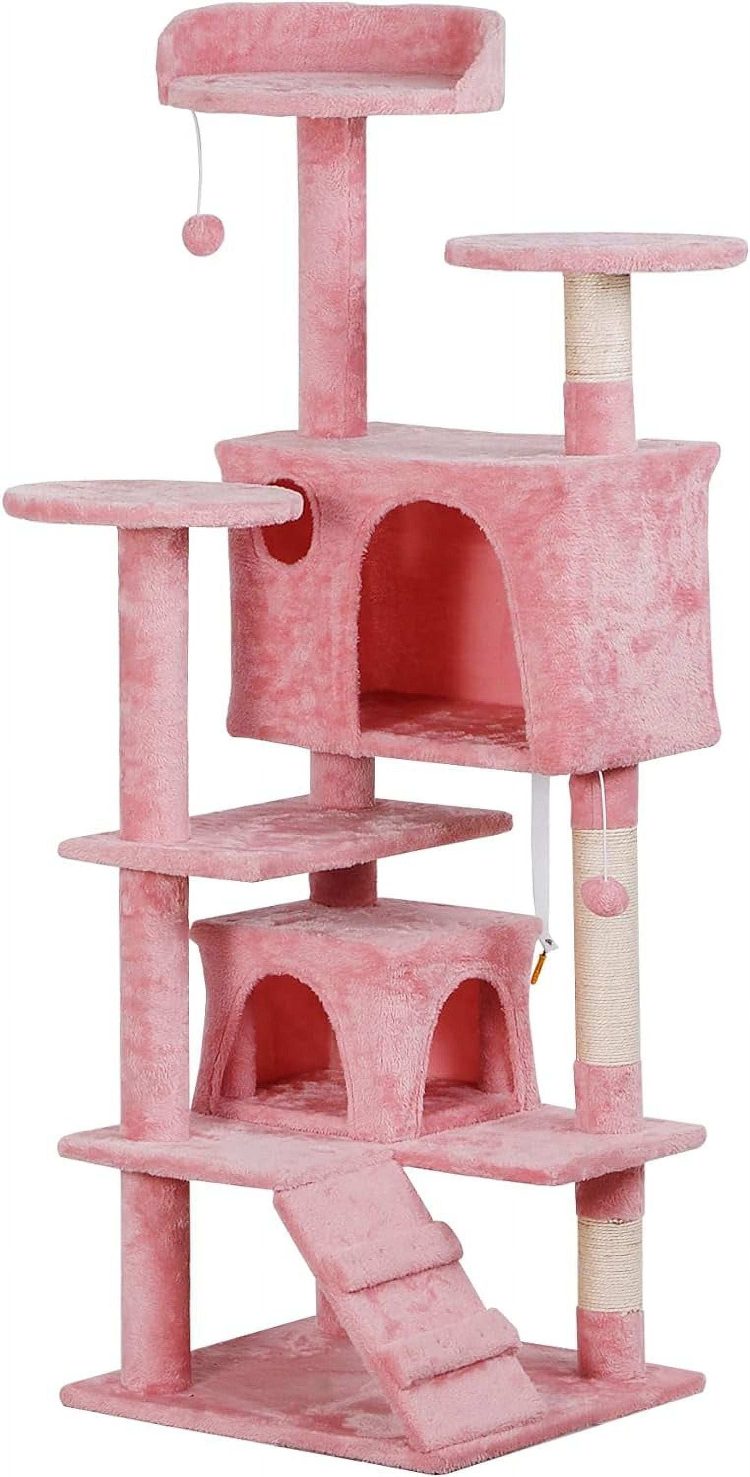 WgoodW 54 in Cat Tree Tower for Indoor Cats Multi-Level Cat Condo Cat ...
