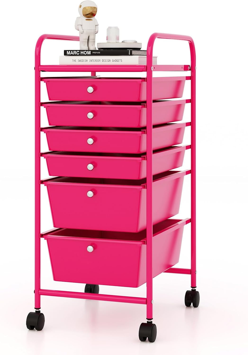 WgoodW 6-Drawer Rolling Storage Cart, Multifunctional Art Craft Tools ...