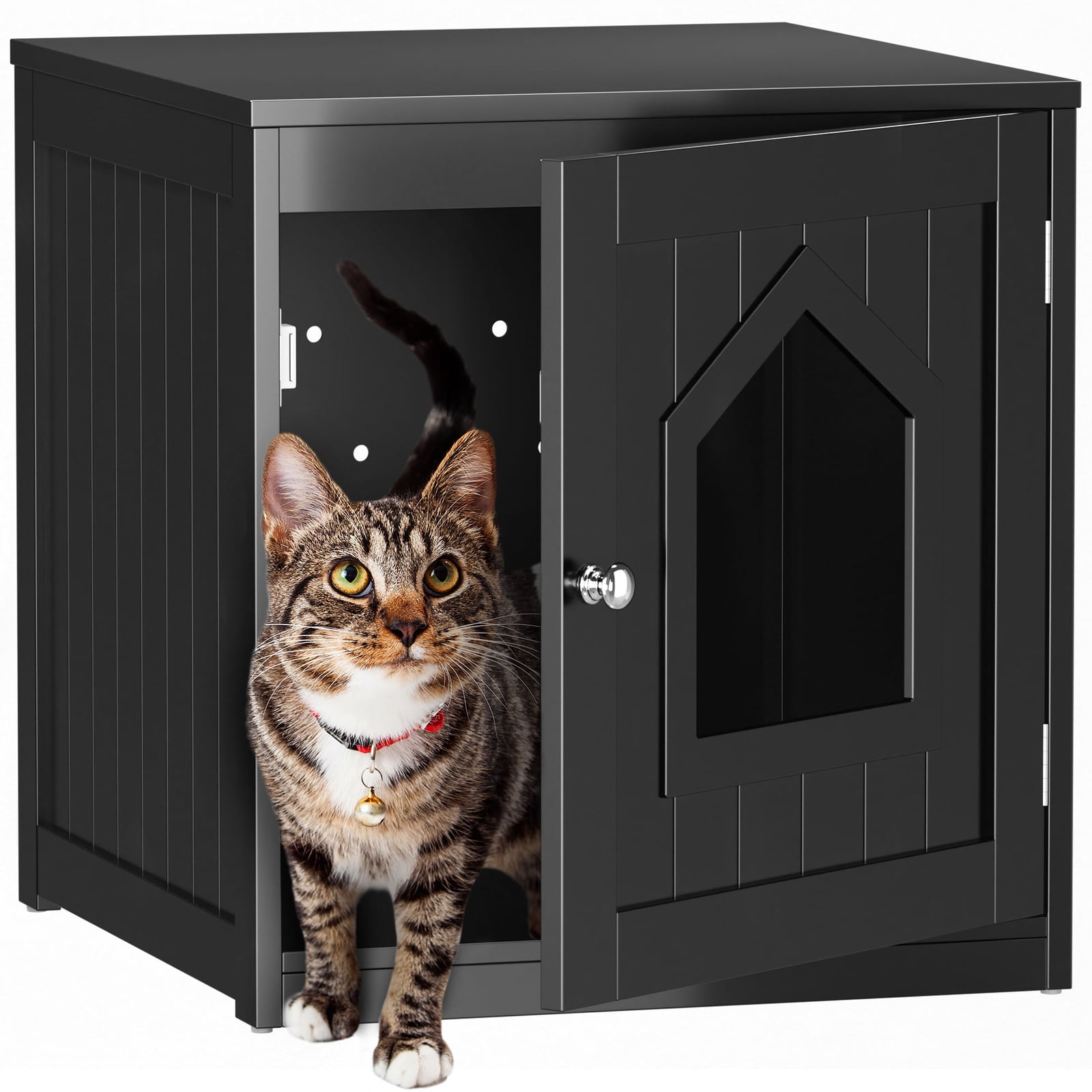 WgoodW Cat Litter Box Furniture Enclosed Cabinet - Hidden Litter Box ...