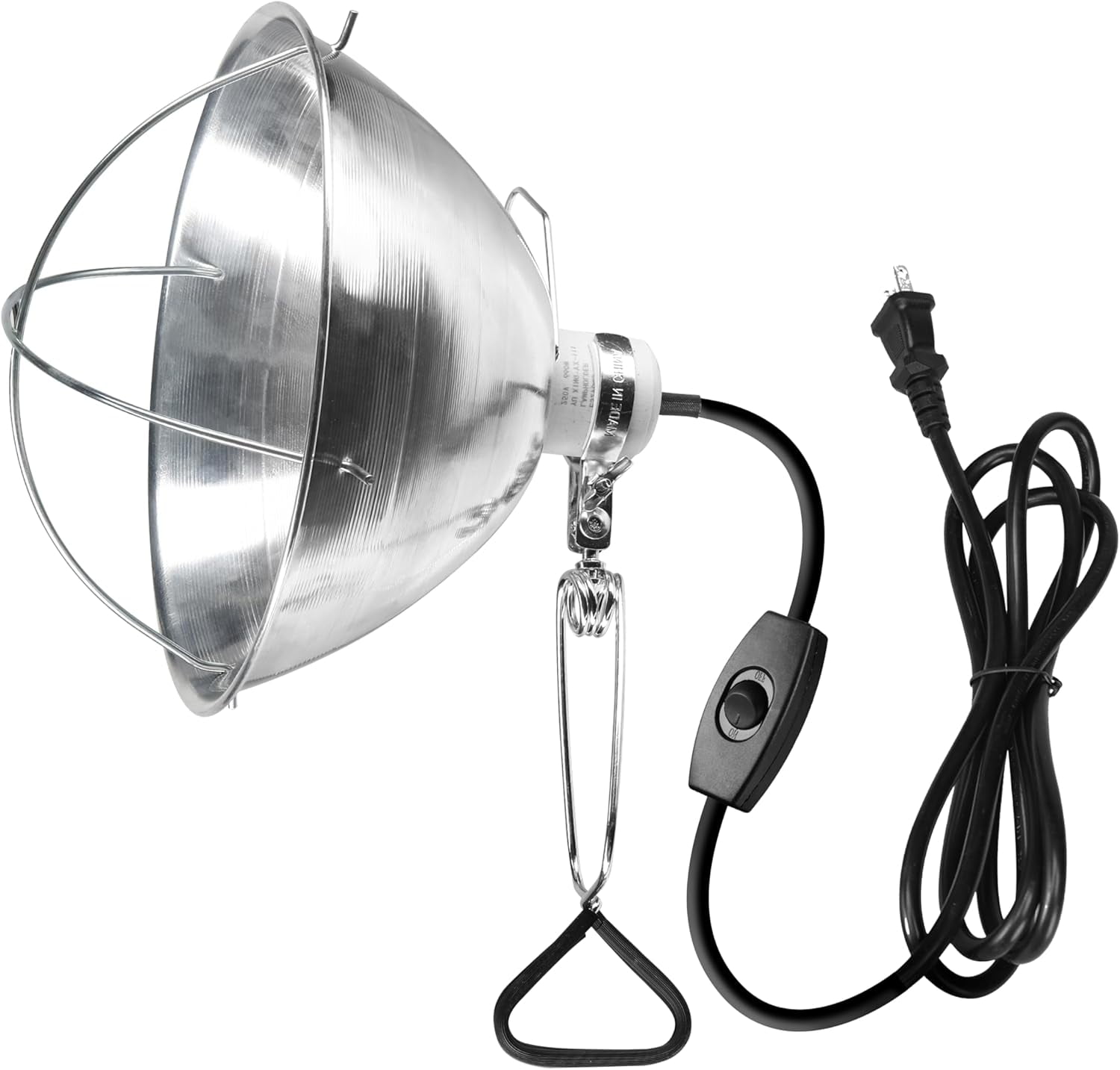 WgoodW Clamp Lamp Light Socket with 10.5 Inch Aluminum Reflector and ...