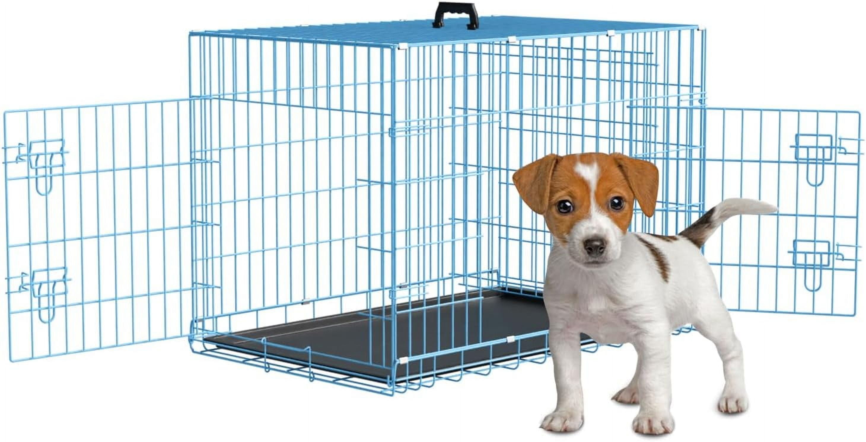 WgoodW Dog Crate Dog Cage Dog Kennel Outdoor Metal Wire Double-Door ...