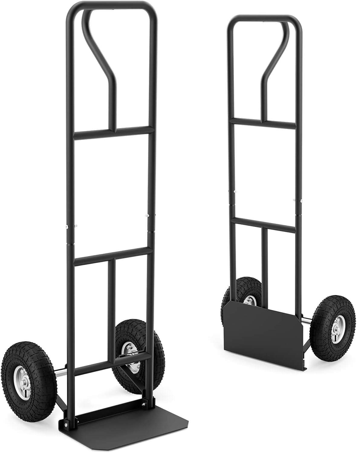 WgoodW Hand Truck, P-Handle Hand Truck Dolly w/Vertical Loop Handle, 10 ...