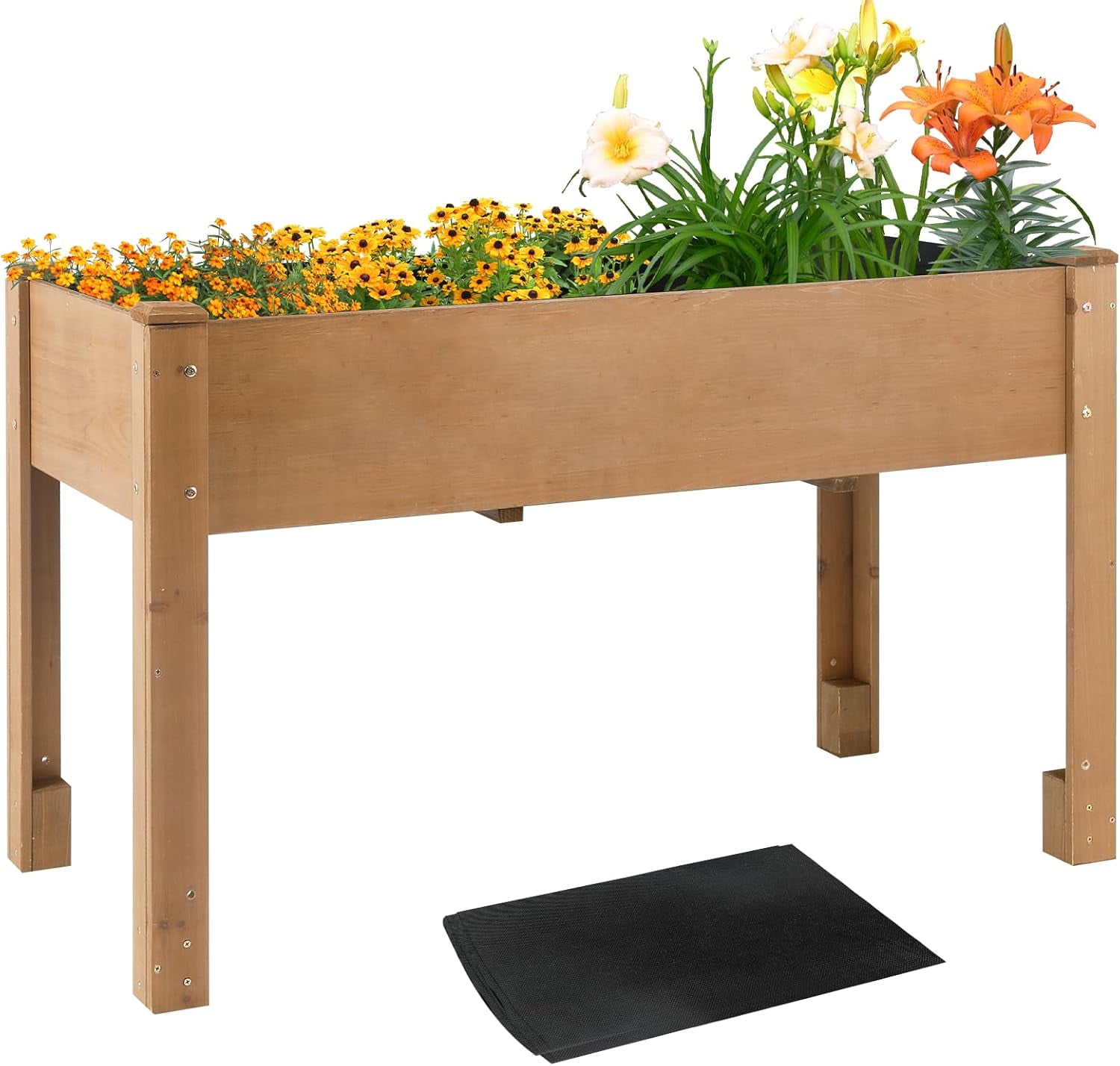 WgoodW Outdoor Wood Raised Garden Bed- Elevated Planter Box with Legs ...