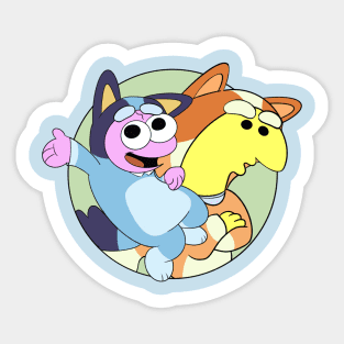 Wh.Olesome Smiling Puppy Show! Sticker Bluey Stickers For Kids, Bluey ...