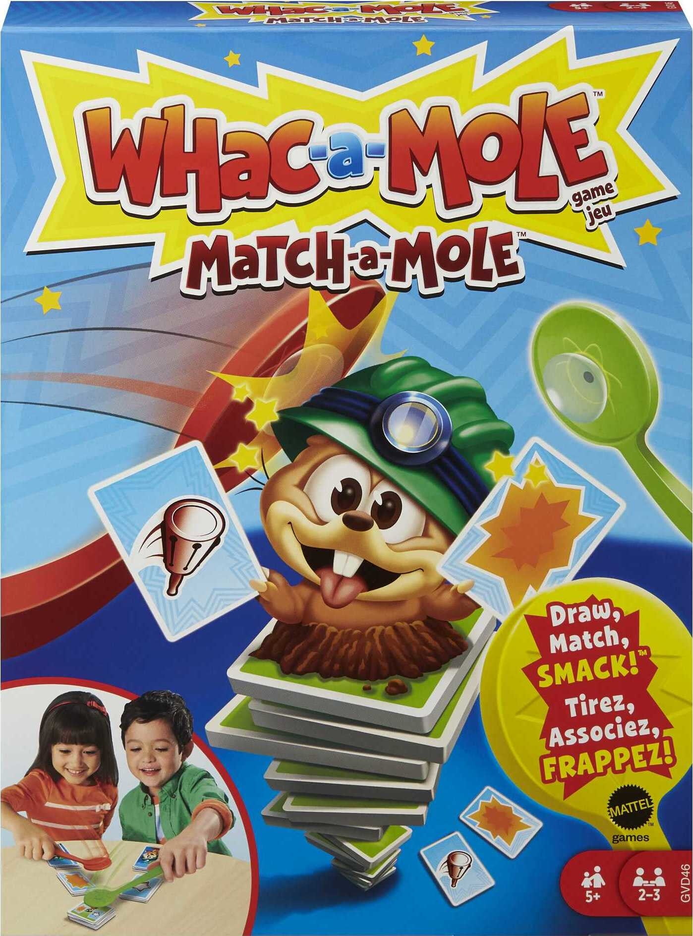 Whac-a-Mole Match-a-Mole Kids Card Game with Mole Smackers for 5 Year ...