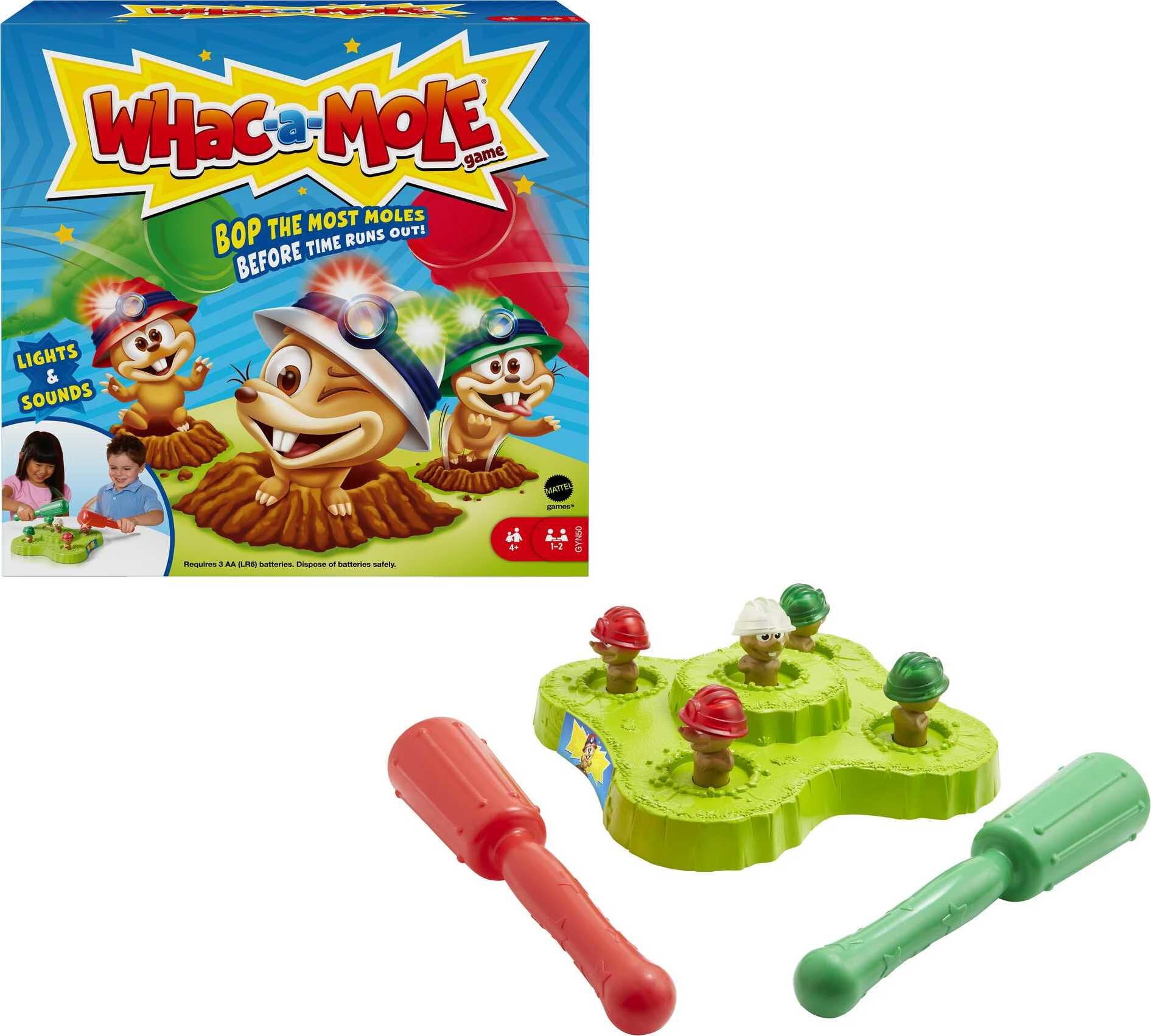 Whac-a-Mole Kids Arcade Game with Electronic Game Board, Mallets ...