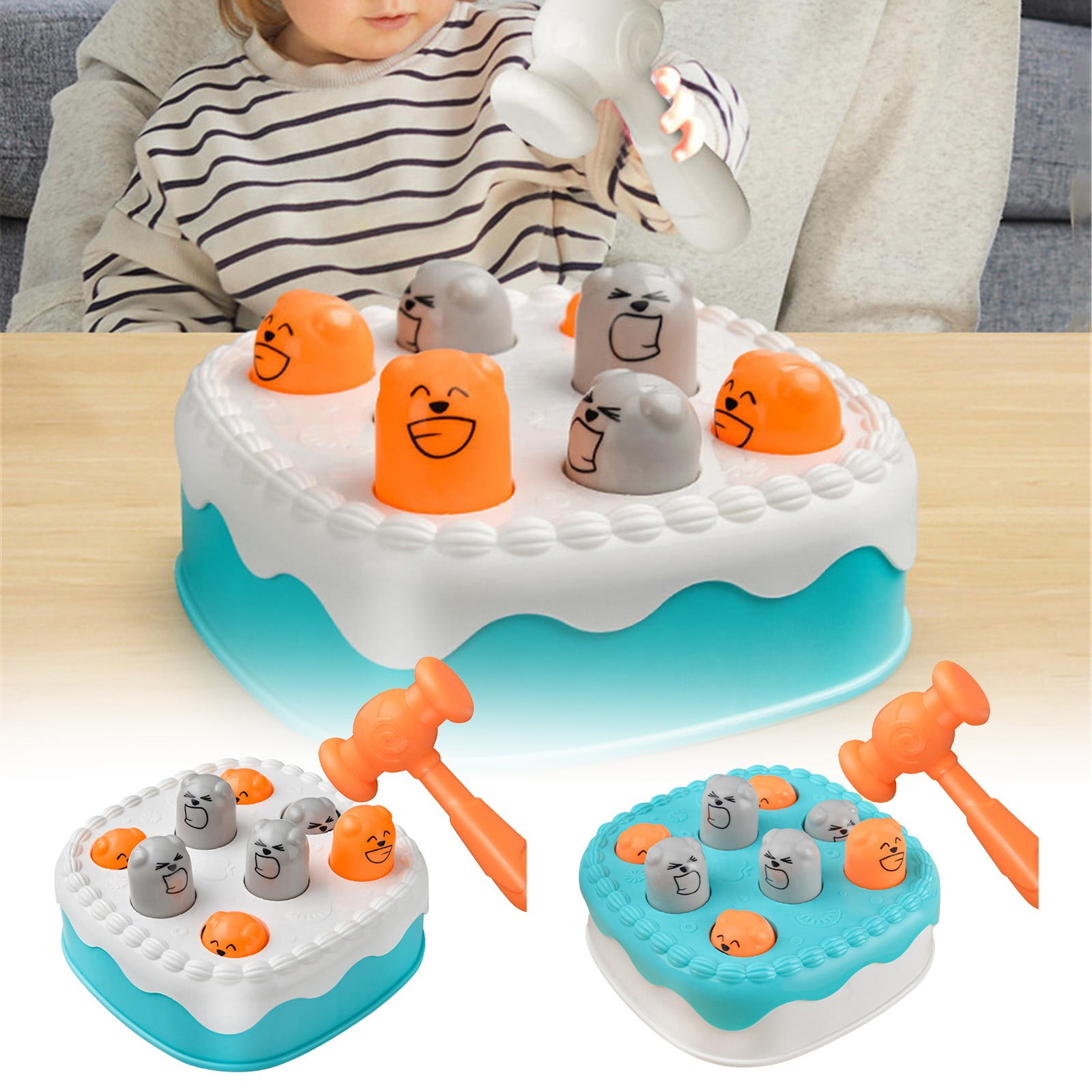 Whack Game with 1 Hammer, Toddler Early Developmental Learning Toy, Fun ...