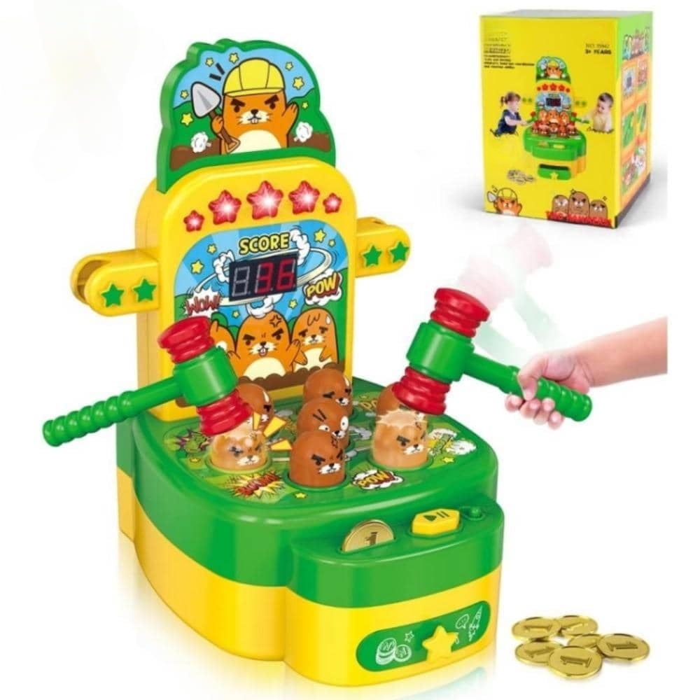 Whack Game Mole Mini Electronic Arcade Game With 2 Hammers Pounding Toys Toddler Toys For 3 4 5 ...