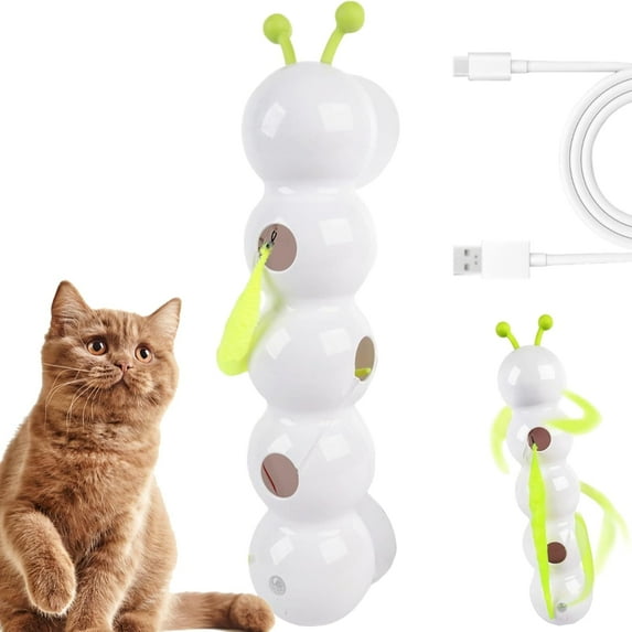Whack a Worm Post Cat Toy, Smart Motion Activated Interactive Toy with ...