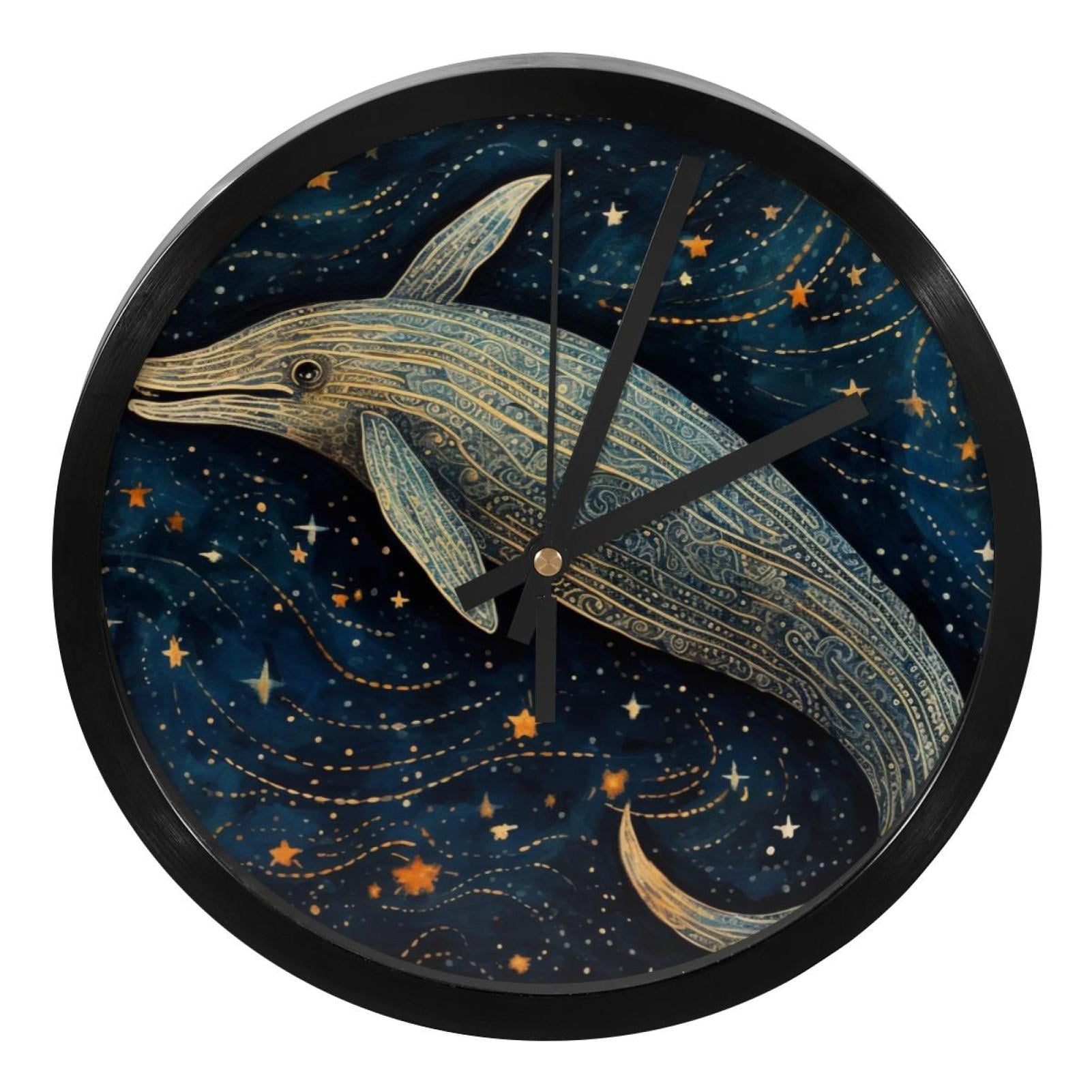Whale 9.8 Inch Silent Round Digital Wall Clock - Battery Operated ...