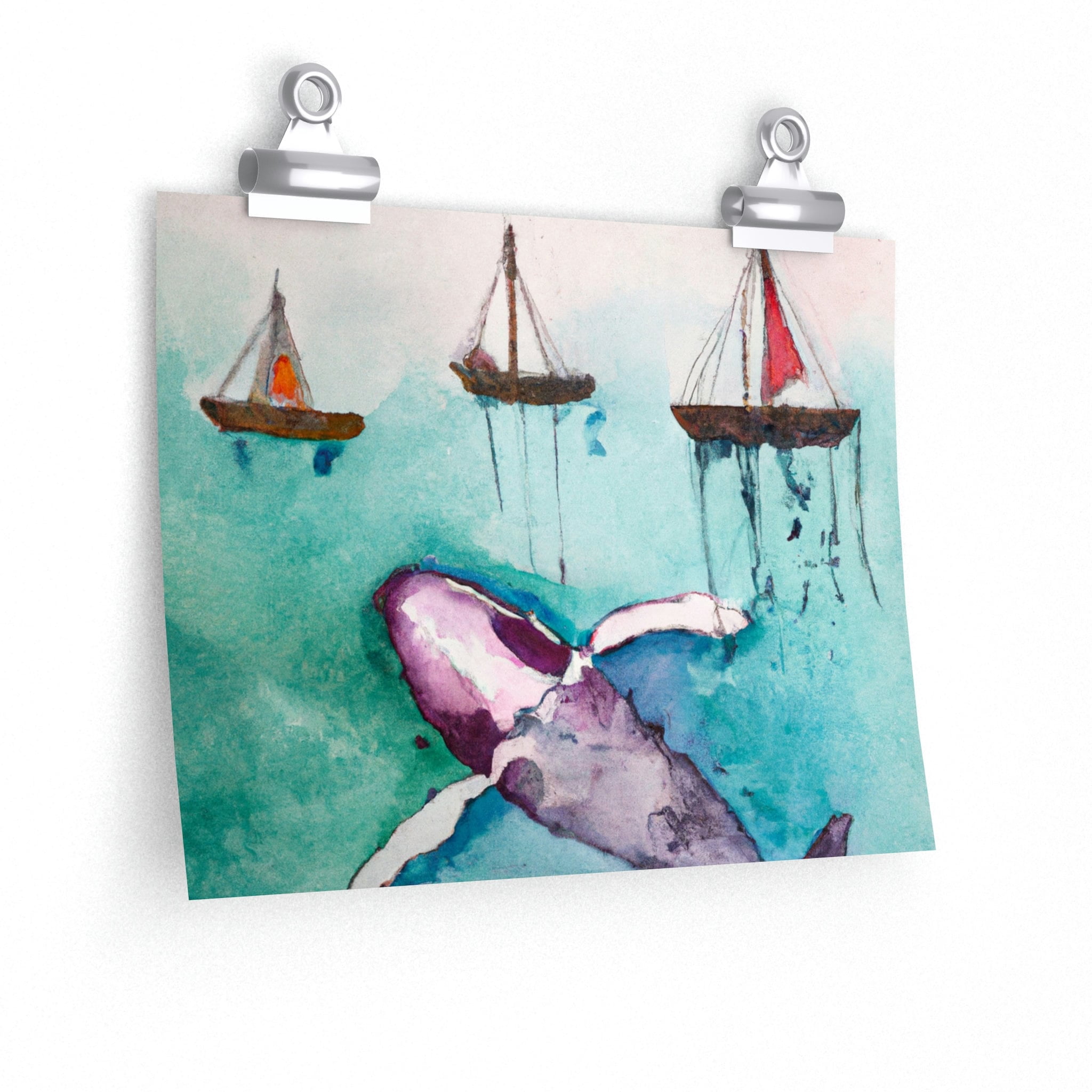 Whale Art, Watercolor Painting, Whale Shark Painting, Whale Painting ...