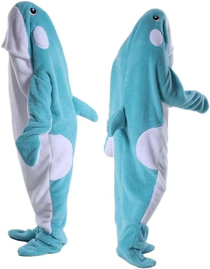 Whale Blanket Hoodie & Onesie - Soft Plush Whale Costume Pajamas for ...