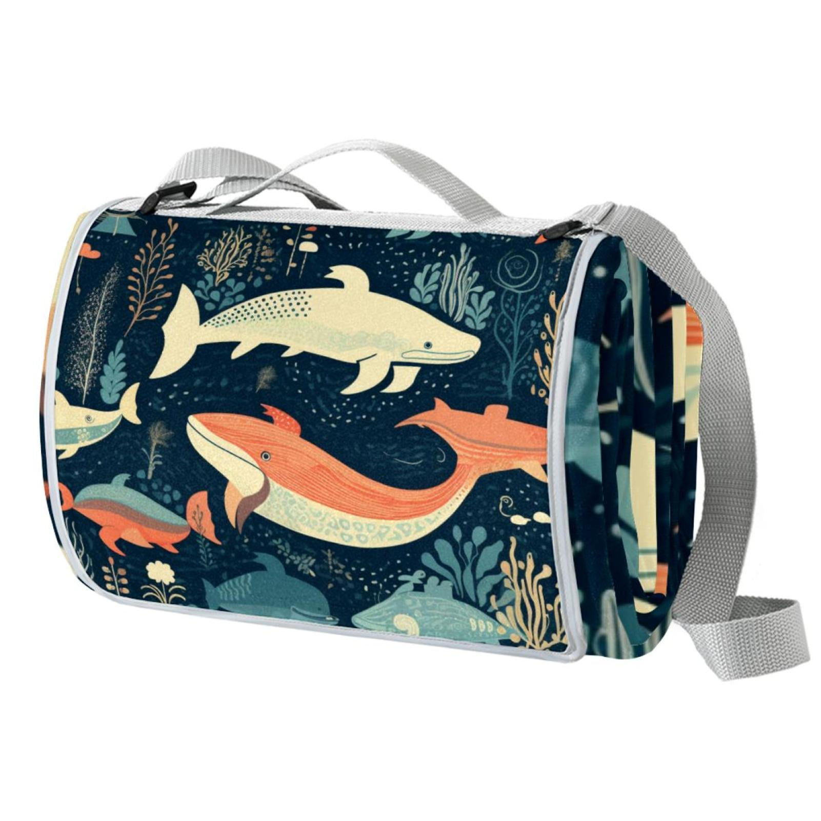 Whale Canvas Picnic Blanket Waterproof and Foldable - Extra Large ...