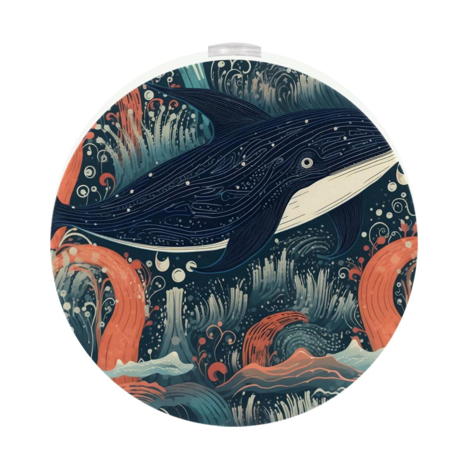 Whale Circular Night Light - Two Pack, LED Wall Lights for Small Spaces ...