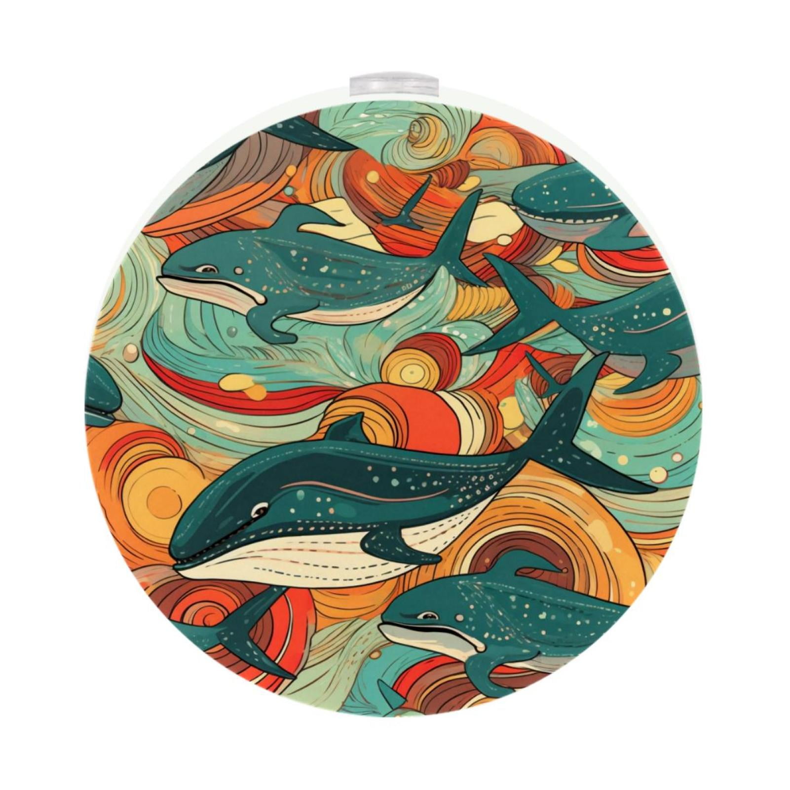 Whale Circular Night Lights - Two Pack Induction Light Control LED ...