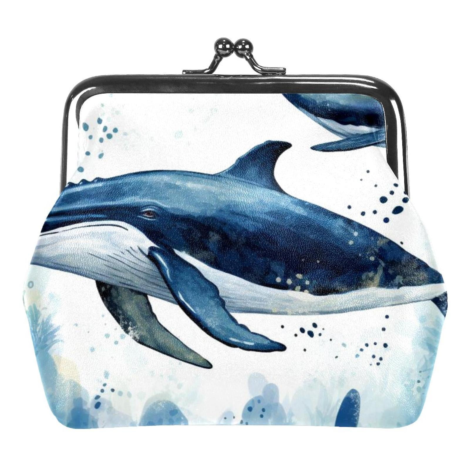 Whale Coin Purse Vintage Pouch Kiss-lock Change Purse Wallets - Walmart.com