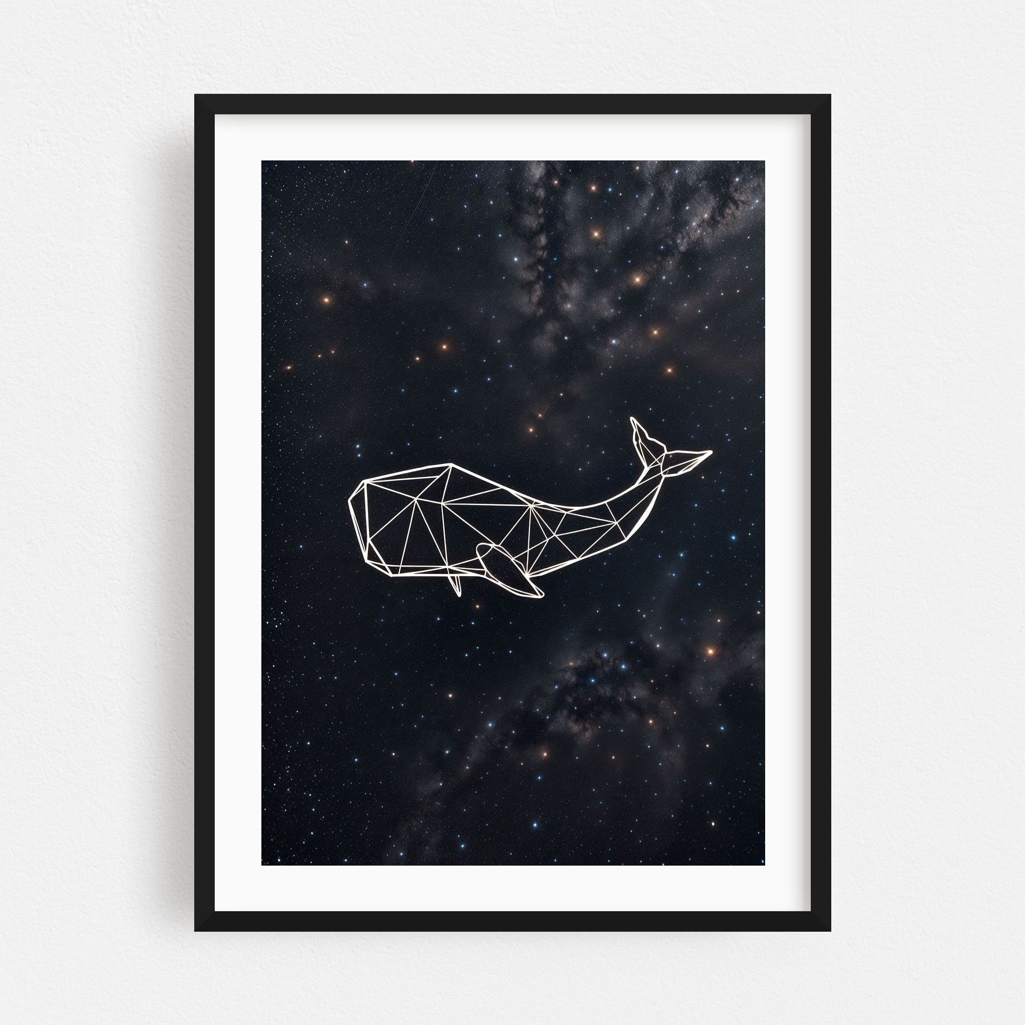 Whale Constellation - Digital Art Space Stars Night Sky Geometric ...