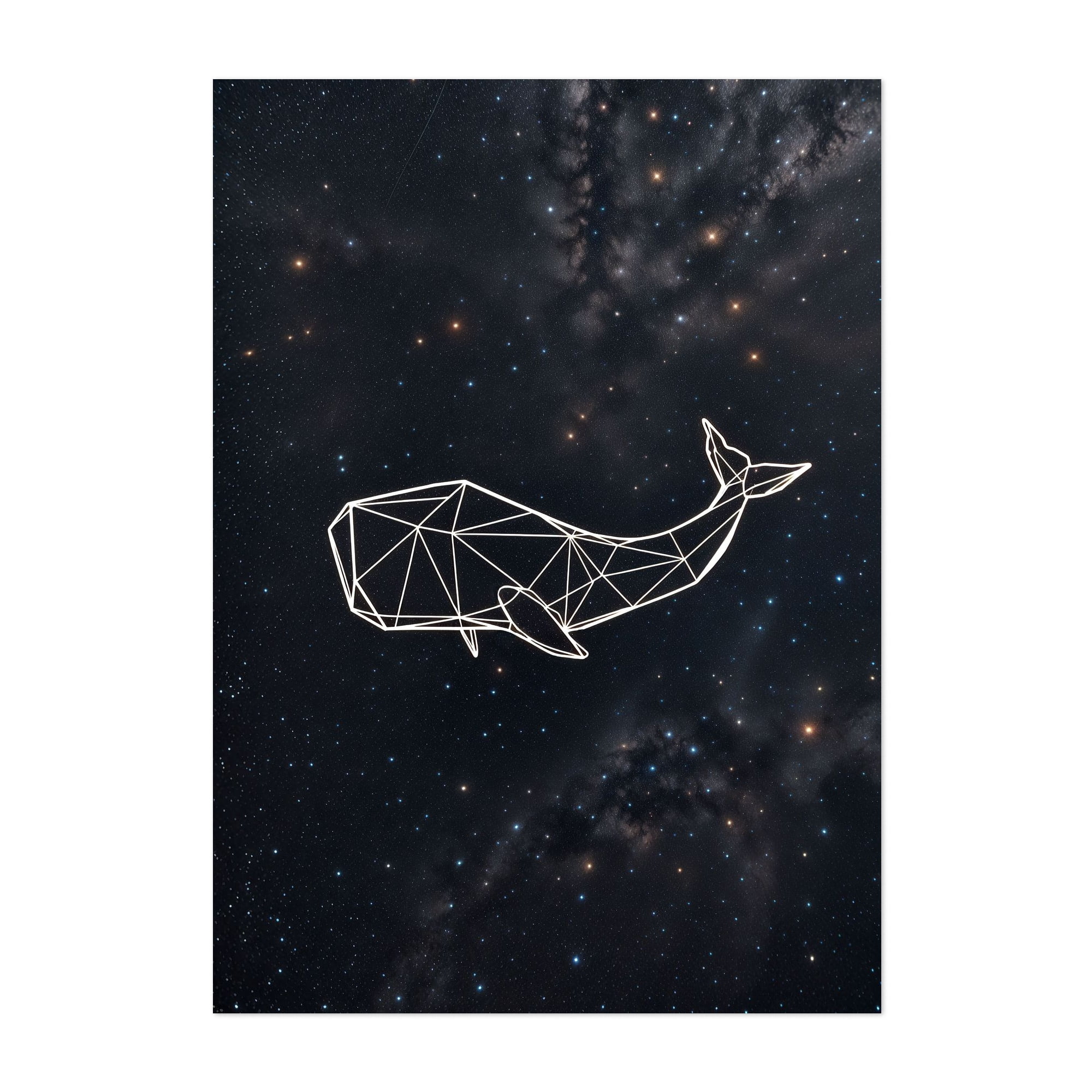 Whale Constellation - Digital Art Space Stars Night Sky Geometric ...
