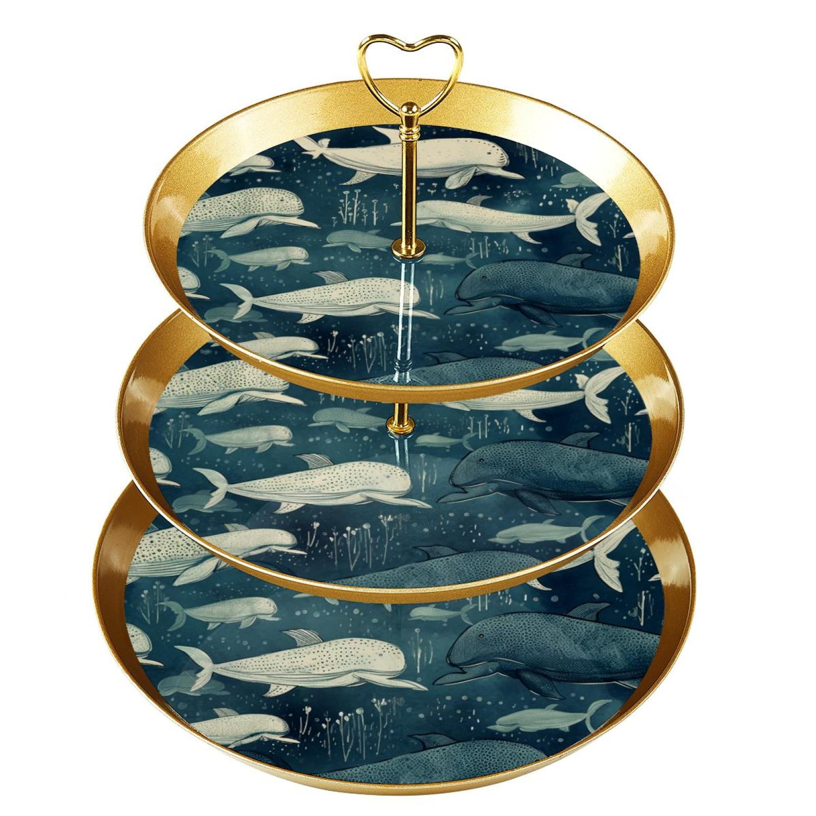 Whale Decorative Plastic Discs Jewelry Tray with Iron Pillars | 32cm/12 ...