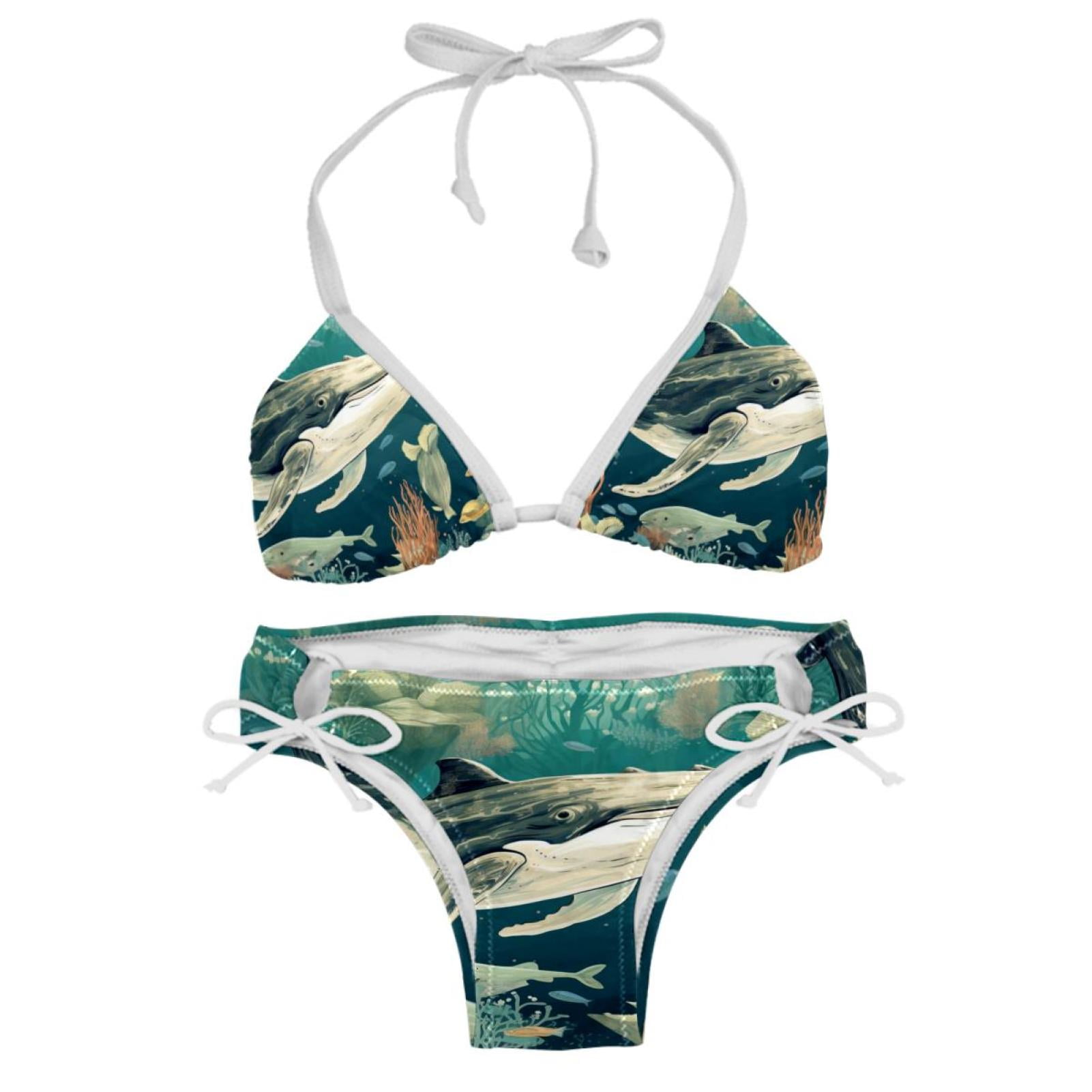 Whale Detachable Sponge Bikini Set with Adjustable Strap, Two-Pack ...