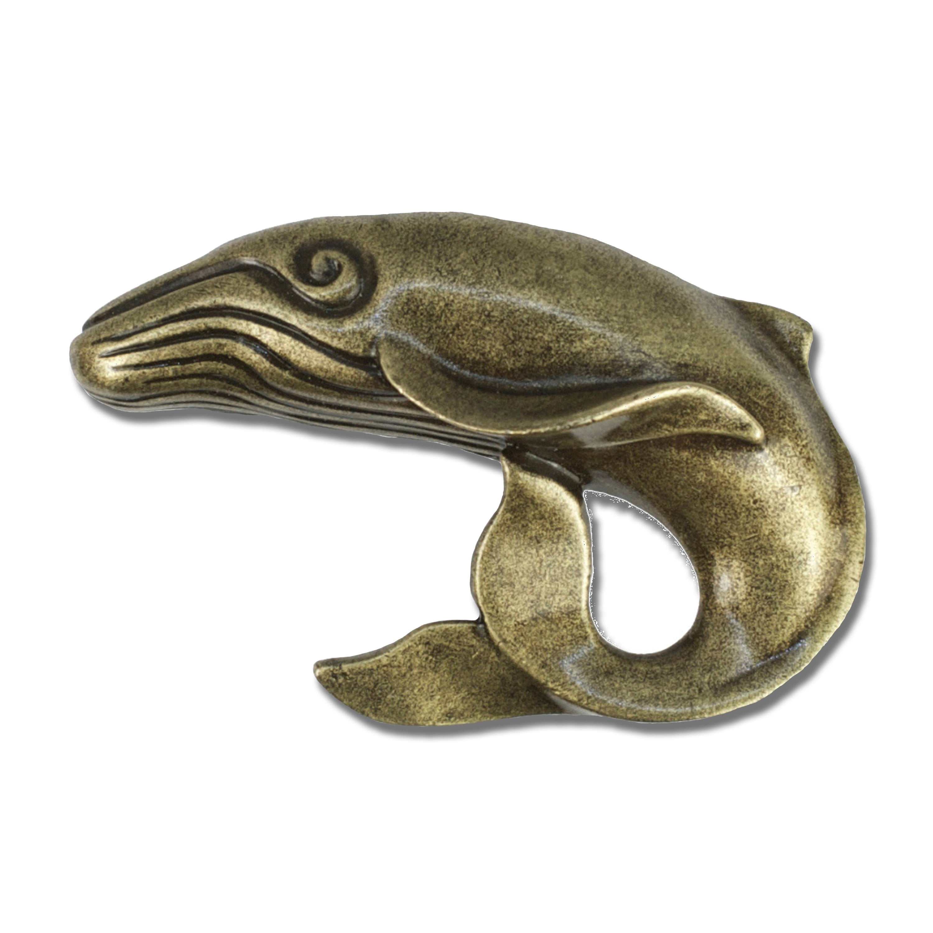 Whale Drawer Pulls and Knobs- Whale Handle, Nautical Pull, Coastal ...
