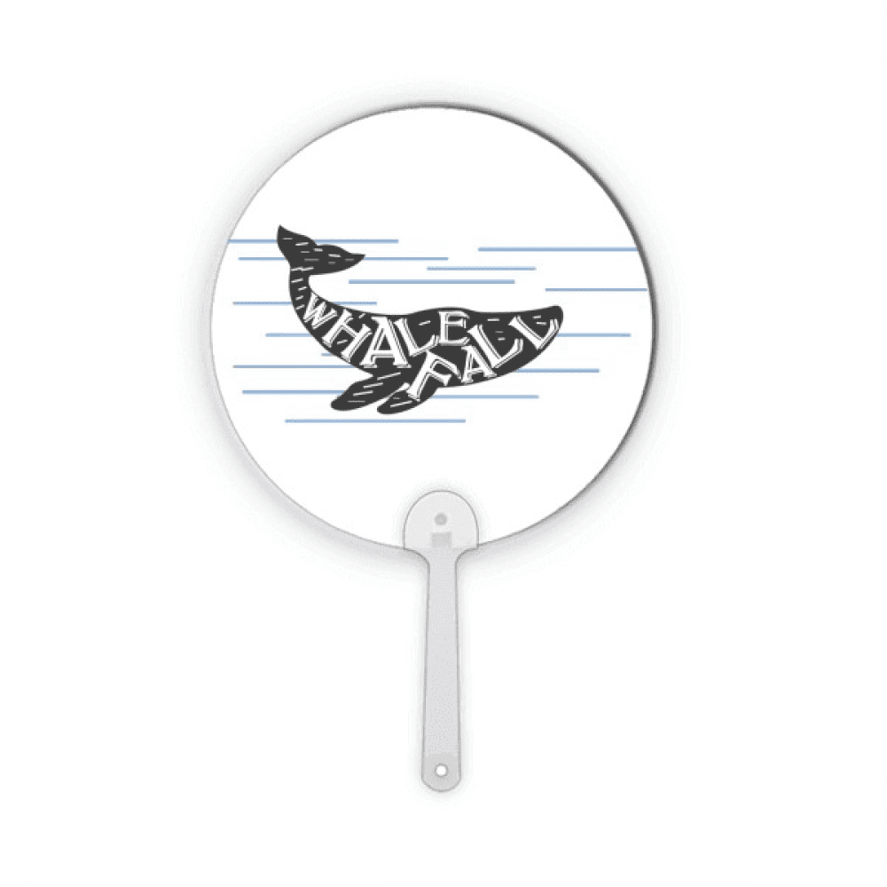 Whale Drop Outline Swimng Plastic Round Handheld Fan Decorations Craft ...