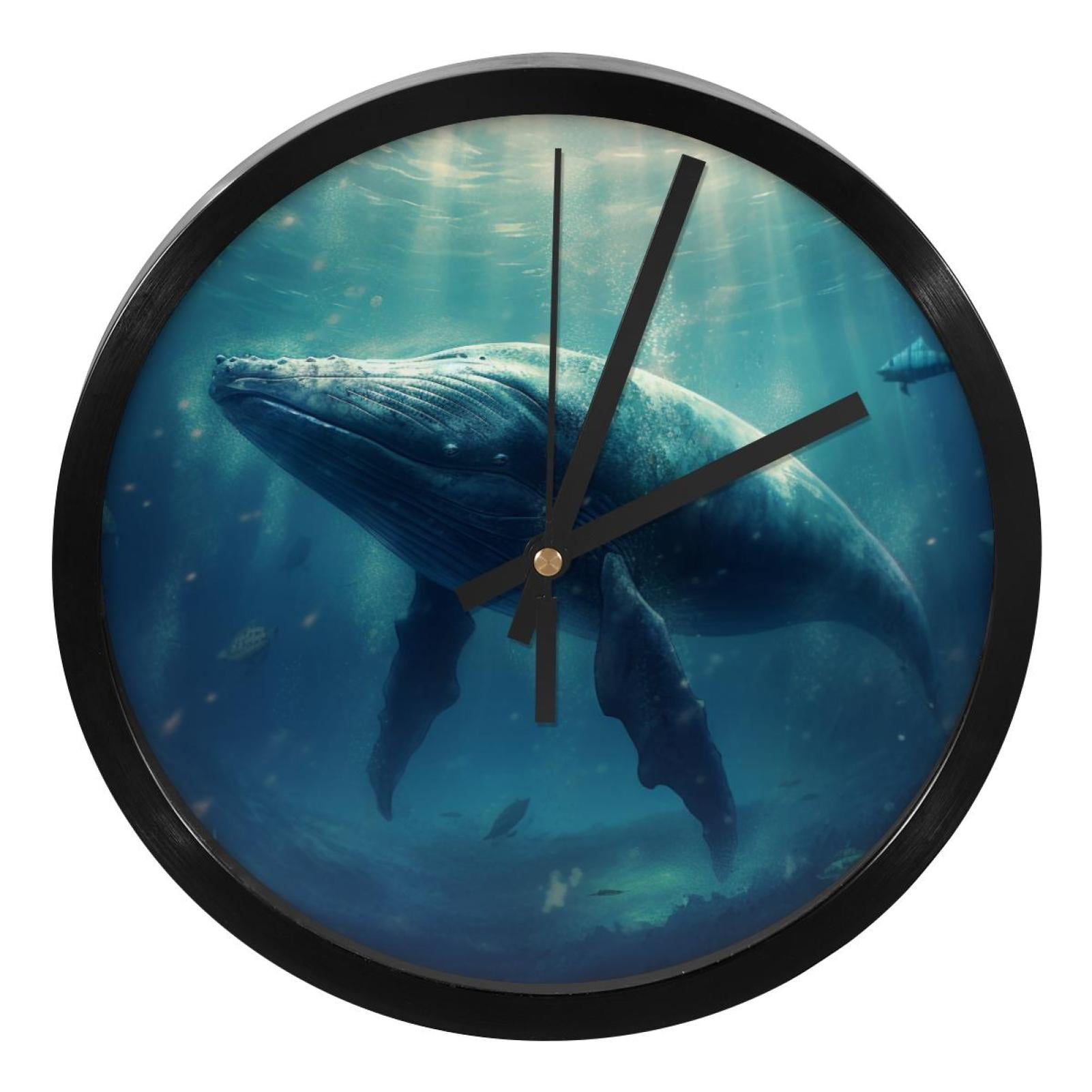 Whale Elegant Wall Clock for Home Decor, Silent Mother's Day Gift from ...