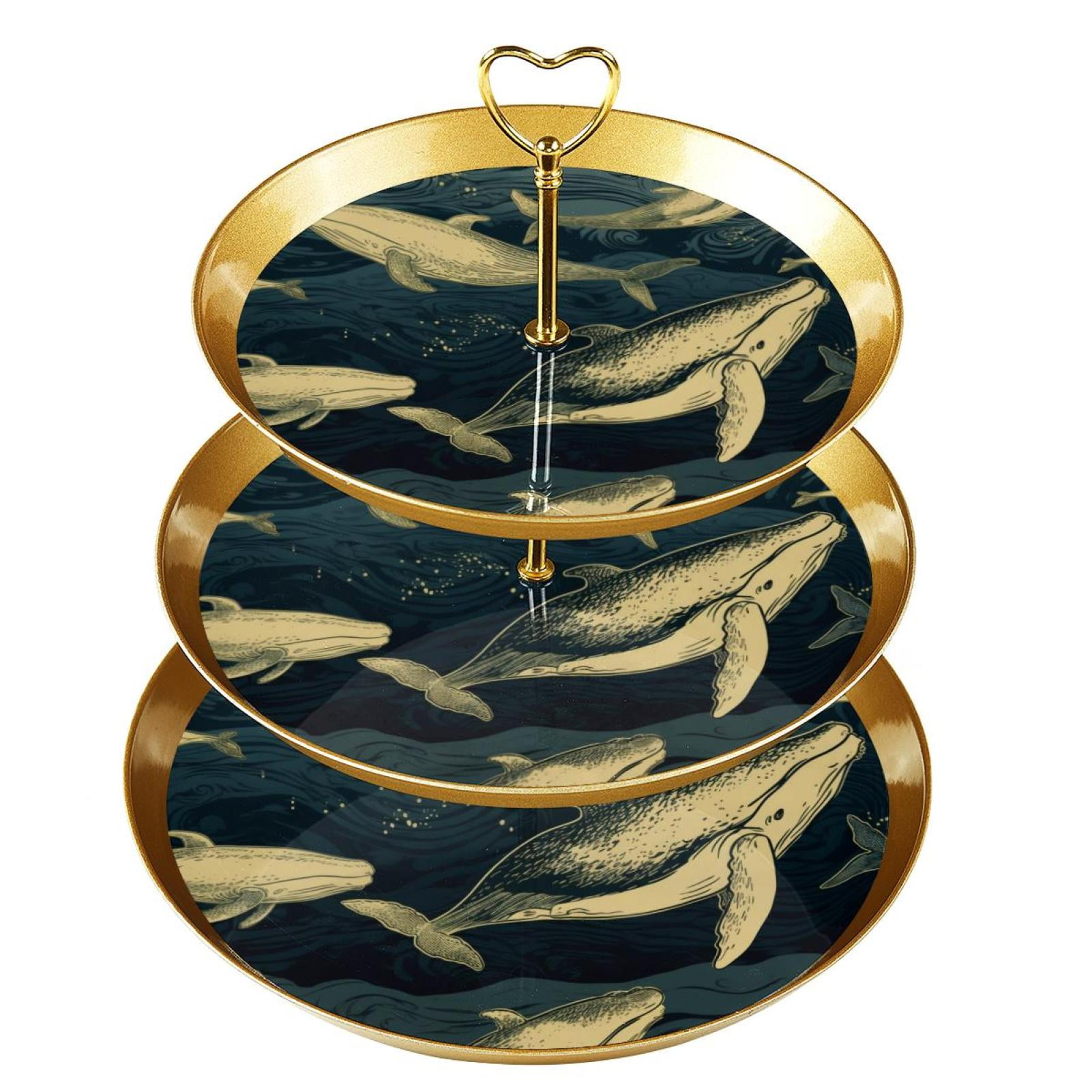 Whale Elegant Wedding Dessert Table Decor Set with Plastic Discs and ...