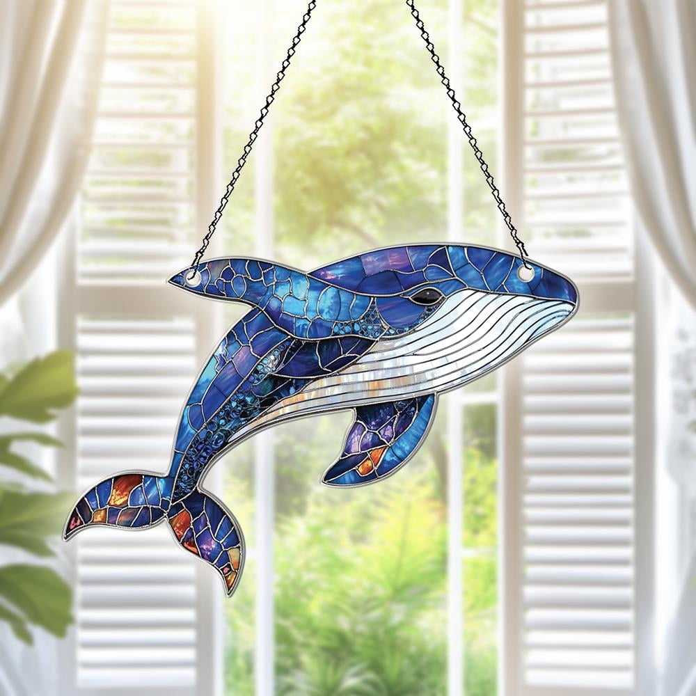 Whale Flat 2D Acrylic Suncatcher, Whale Ornaments, Whale Decor, Whale ...
