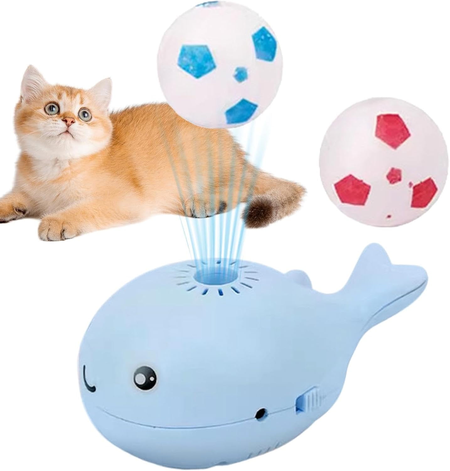 Whale Floating Ball Cat Toy, 2025 New Electric Moving Ball Cat Toy, 2 ...