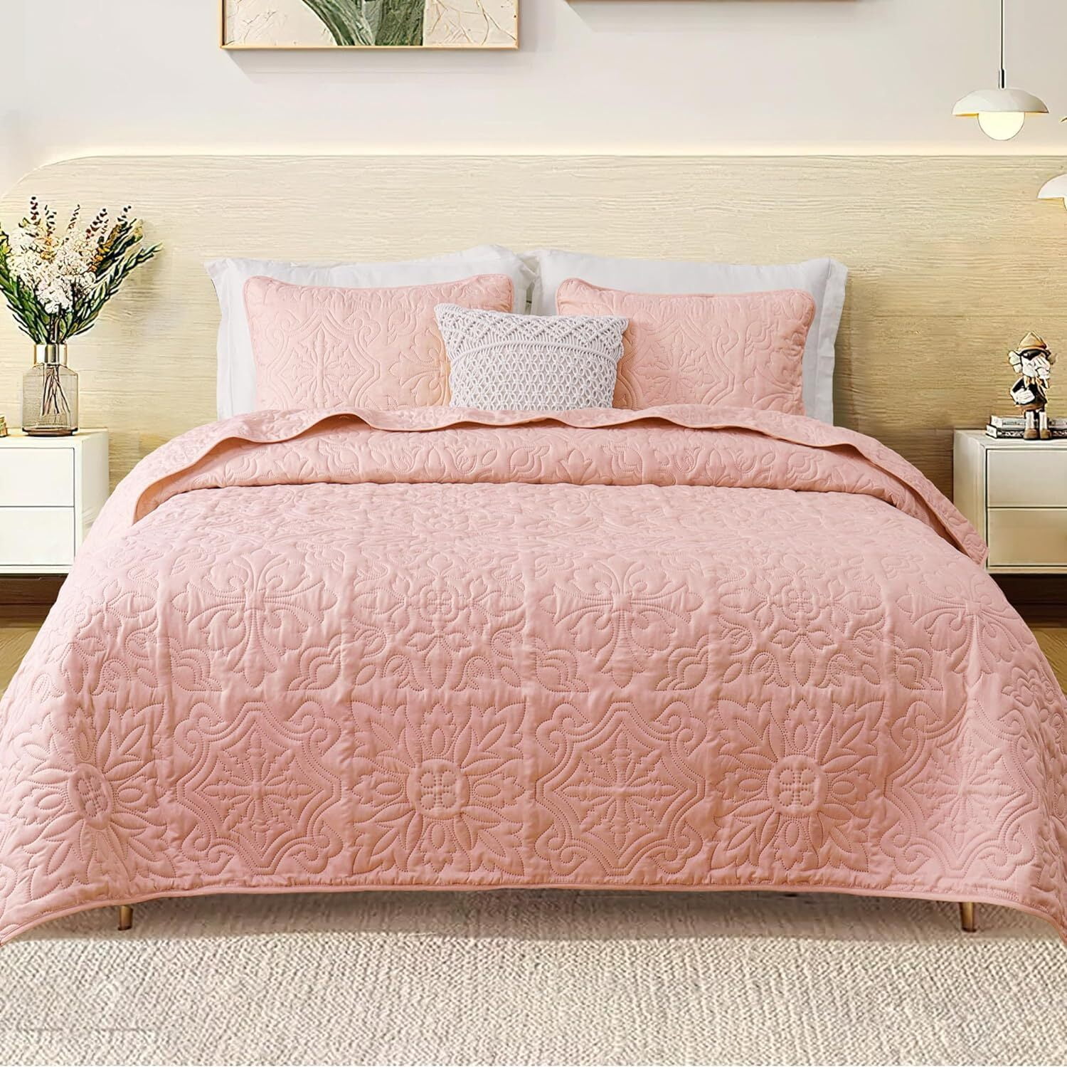 Whale Flotilla 2-Piece Twin Quilt Set, Soft Embossed Bedding Set, Lightweight Bedspread Coverlet ...