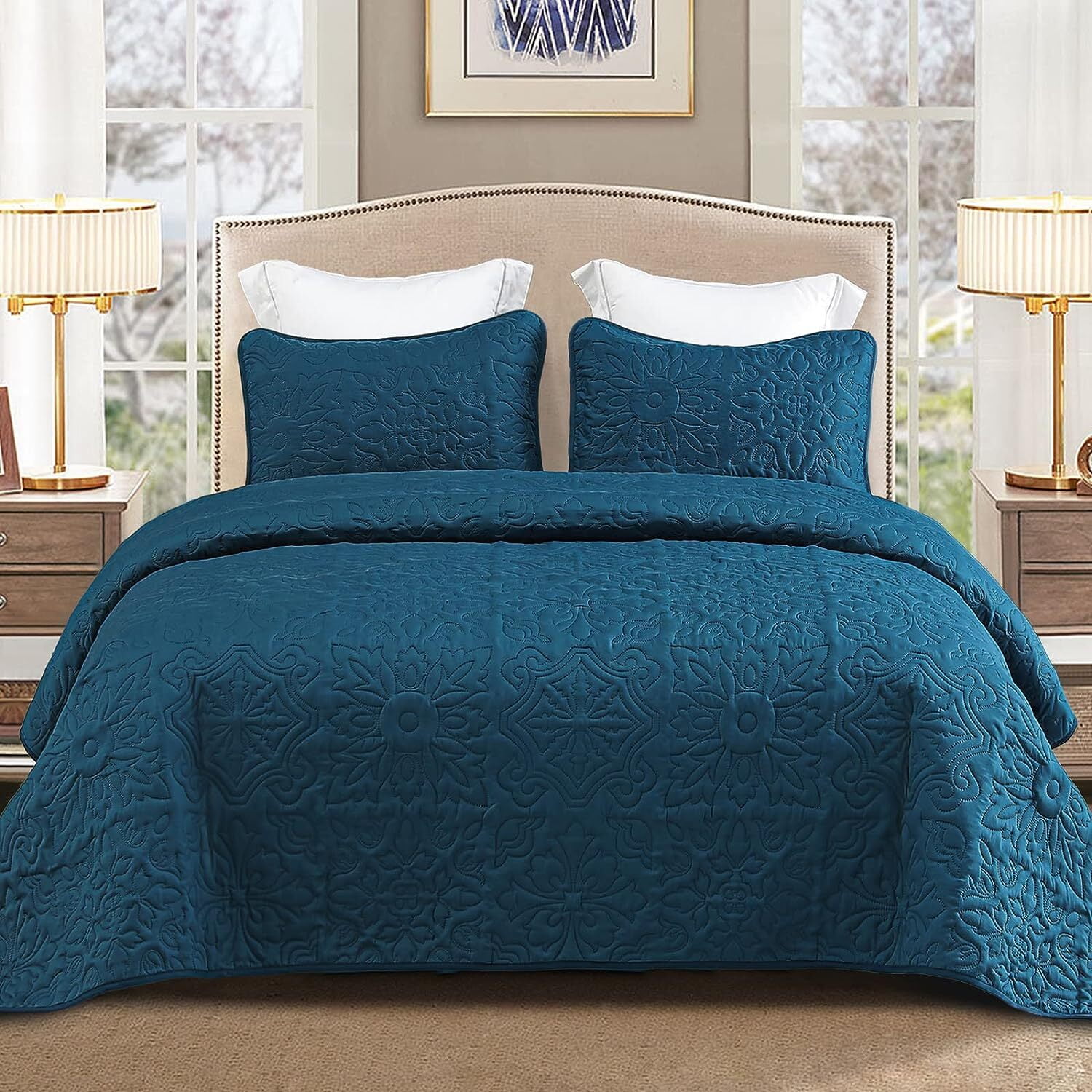 Whale Flotilla 2-Piece Twin Quilt Set, Soft Embossed Bedding Set ...