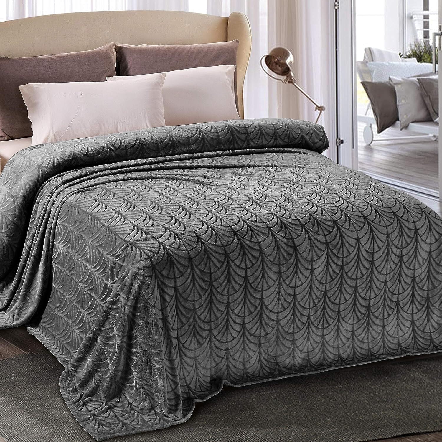 Whale Flotilla Flannel Fleece 60x80 Inch Twin Size Blanket for Bed ...