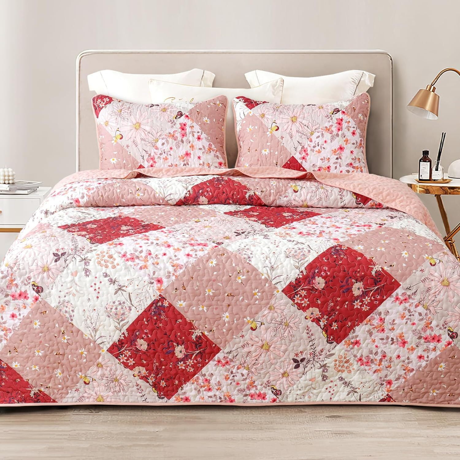 Whale Flotilla Reversible Patchwork Quilts Full/Queen Size, Lightweight ...