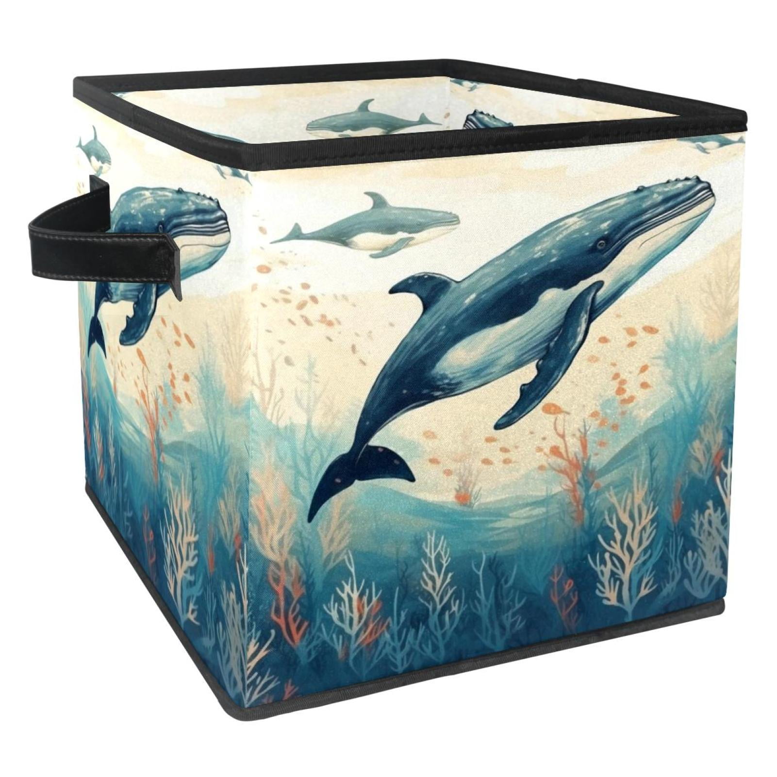Whale Foldable Cube Organizer with Handle, 10.8"x10.5"x10.6", Large ...