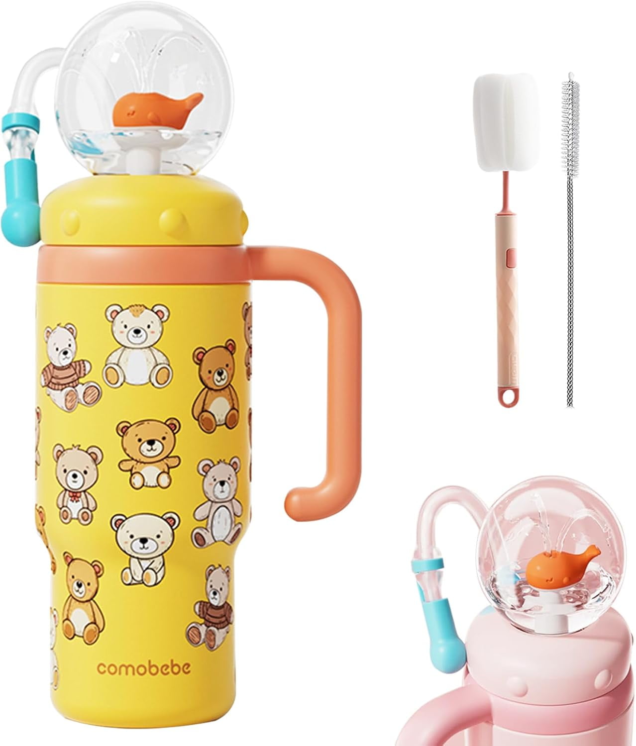 Whale Fountain Tumbler, 24oz Stainless Steel Whale Fountain Tumbler ...