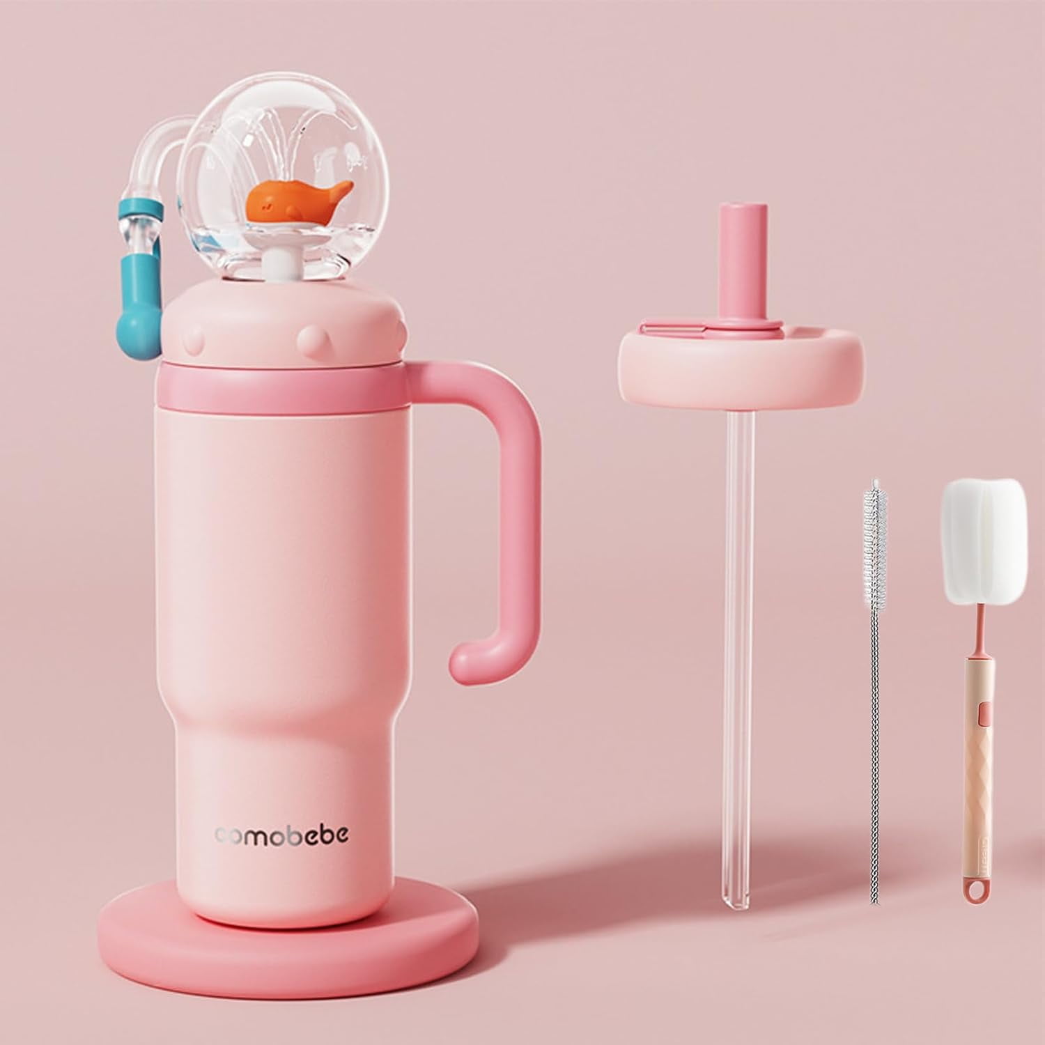 Whale Fountain Tumbler, 24oz Stainless Steel Whale Fountain Tumbler ...