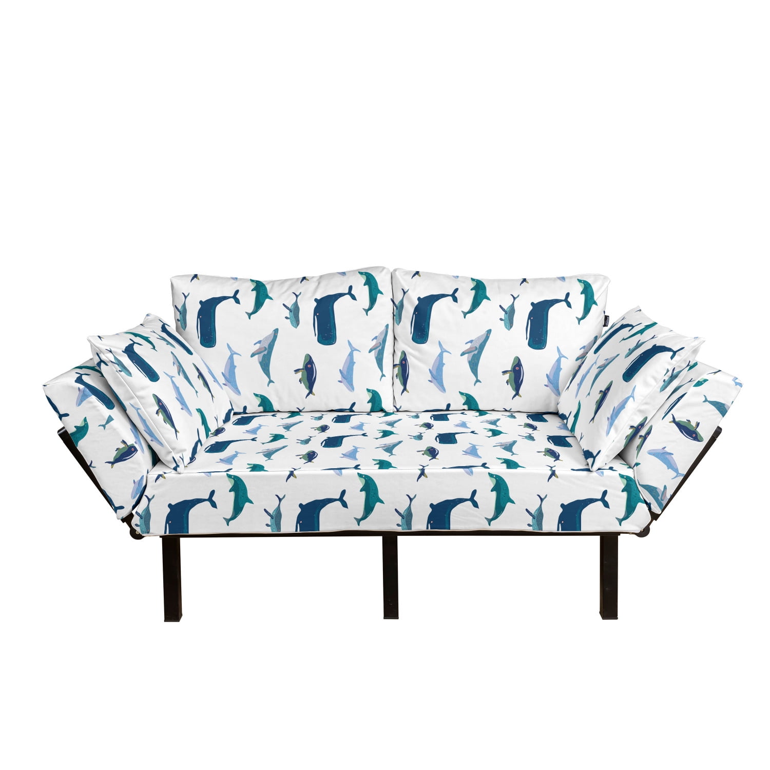 Whale Futon Couch, Different Types of Swimming Marine Characters in ...