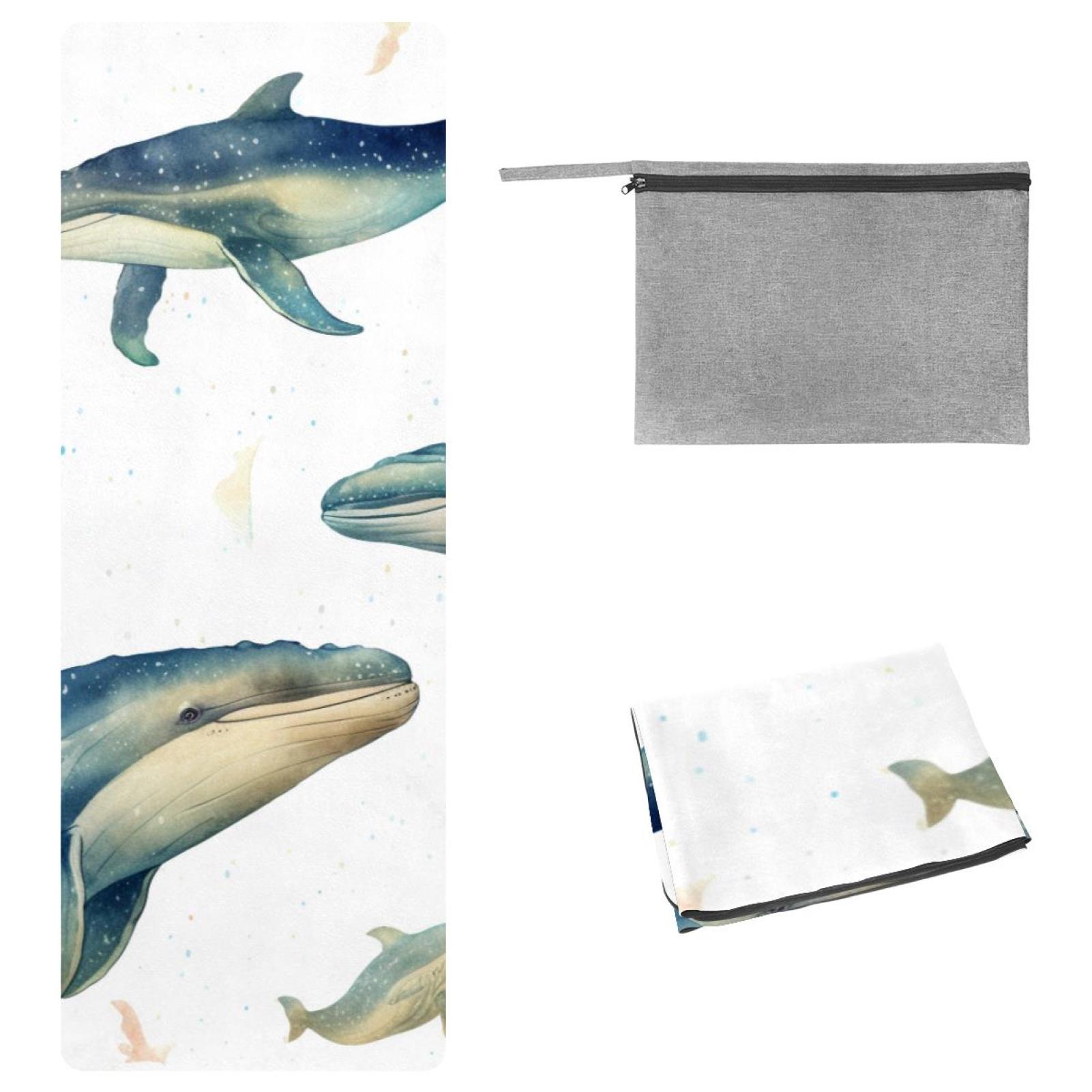 Whale Gym Towel and Hot Yoga Towel with Storage Bag, 72.8"x26.8" Yoga ...