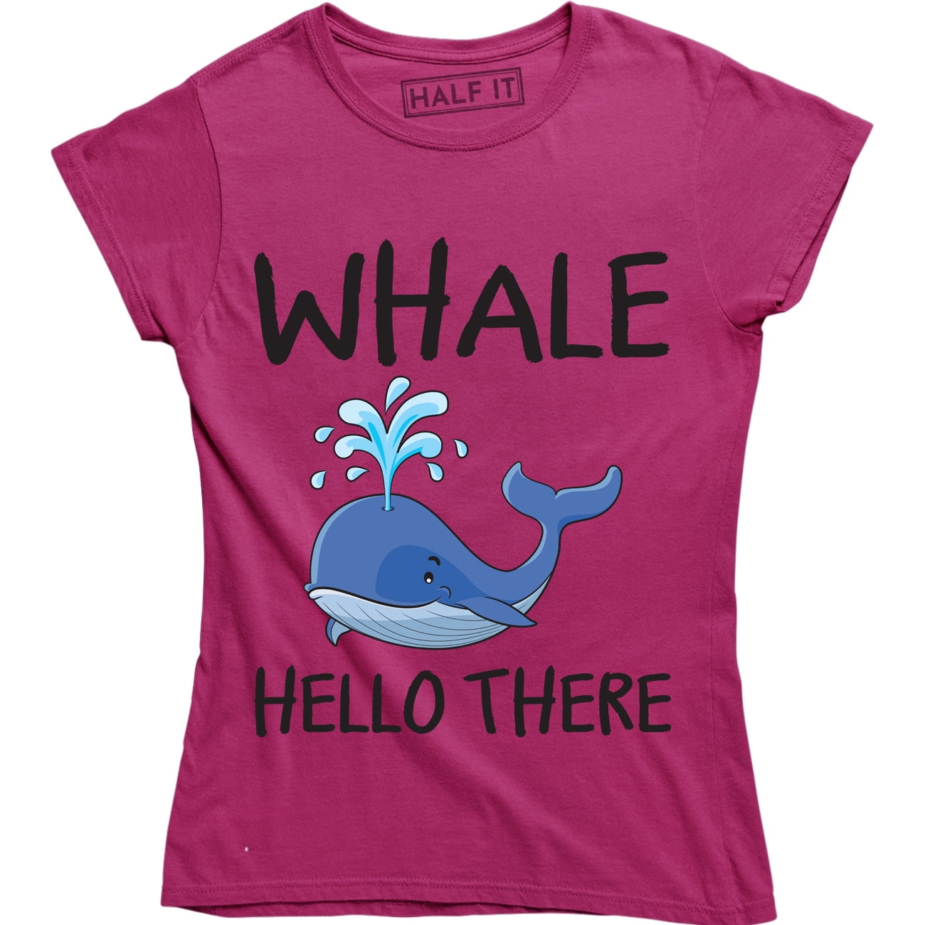 Whale Hello There Women's Funny Wildlife Ocean Cute Pun Wordplay T ...