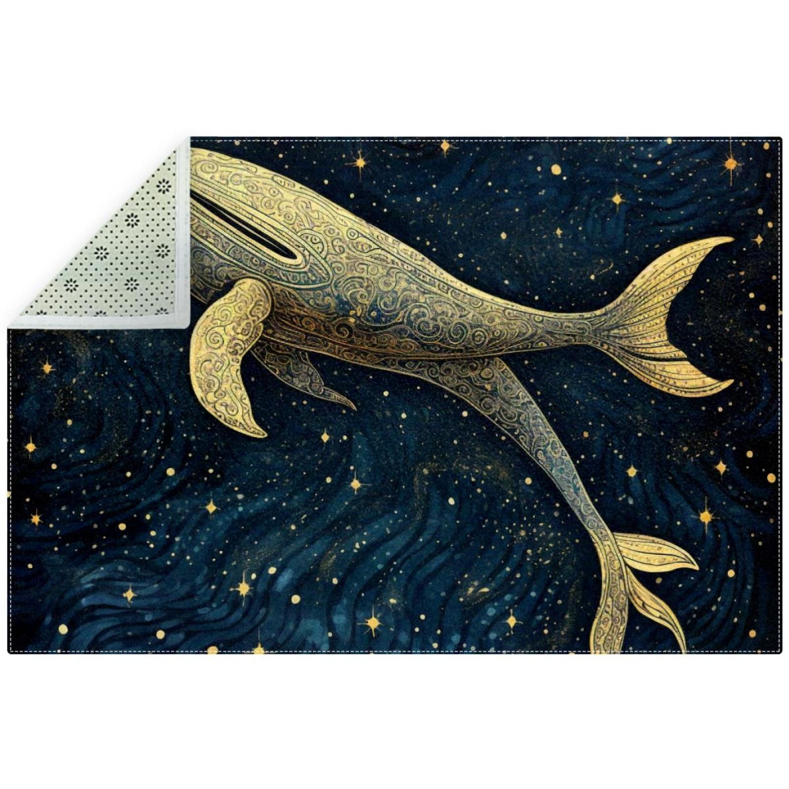 Whale Indoor Entrance Rug - Durable Polyester Floor Mat for Home ...