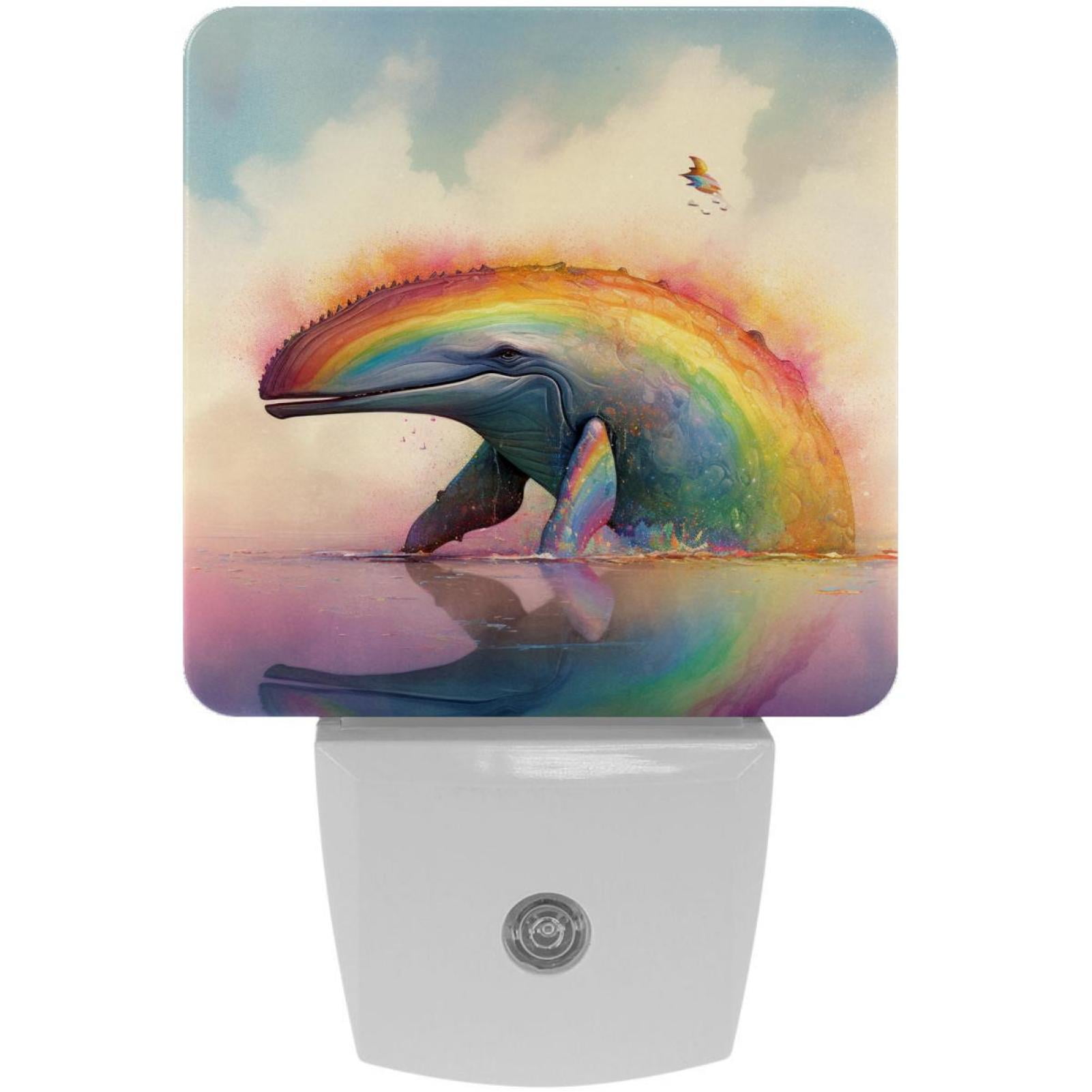 Whale LED Square Night Light - Energy Efficient Plug-in Nightlight with ...