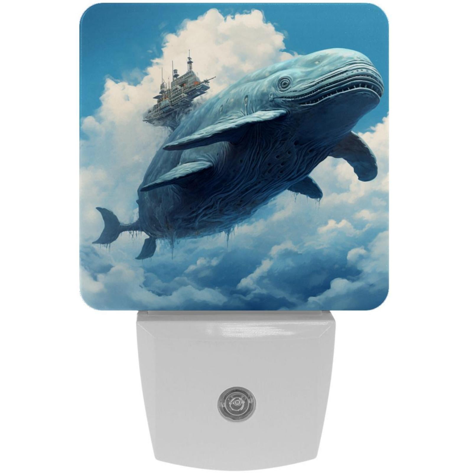 Whale LED Square Night Light - Energy Efficient Plug-in Nightlight with ...