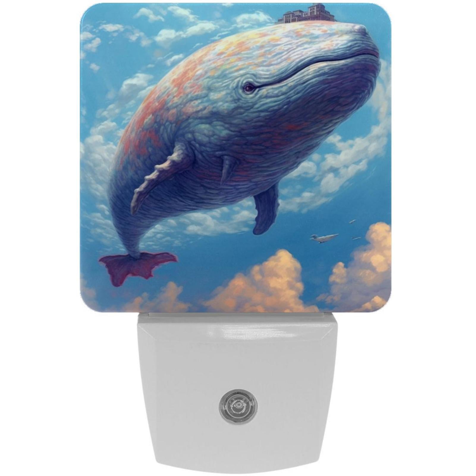 Whale LED Square Night Lights - Energy Efficient Bedside Lamp with Soft ...