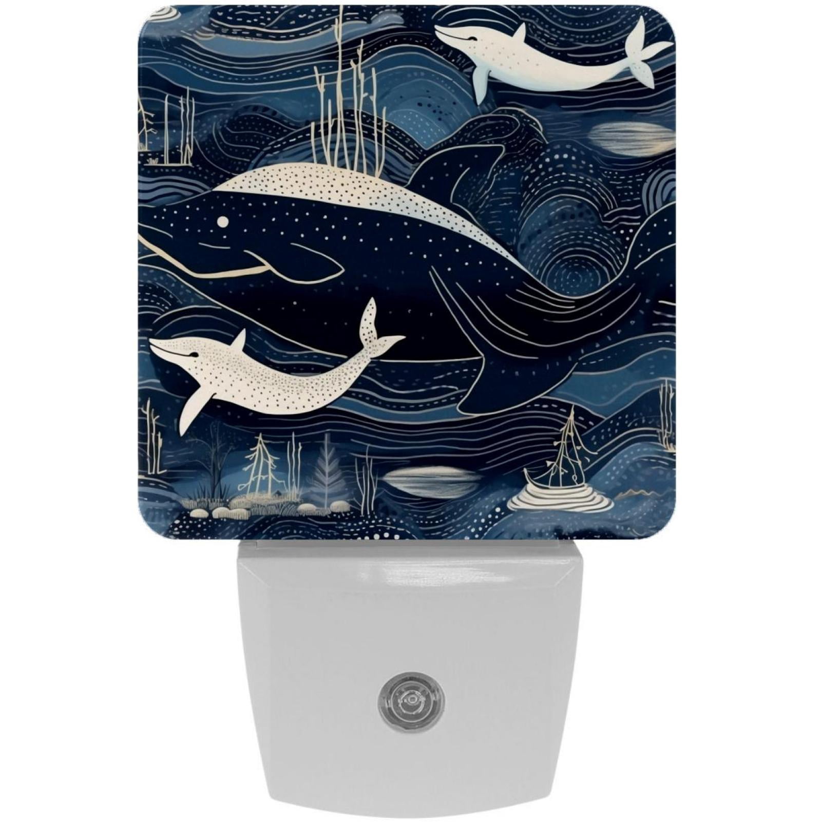 Whale LED Square Night Lights - Energy Efficient and Stylish Bedroom ...