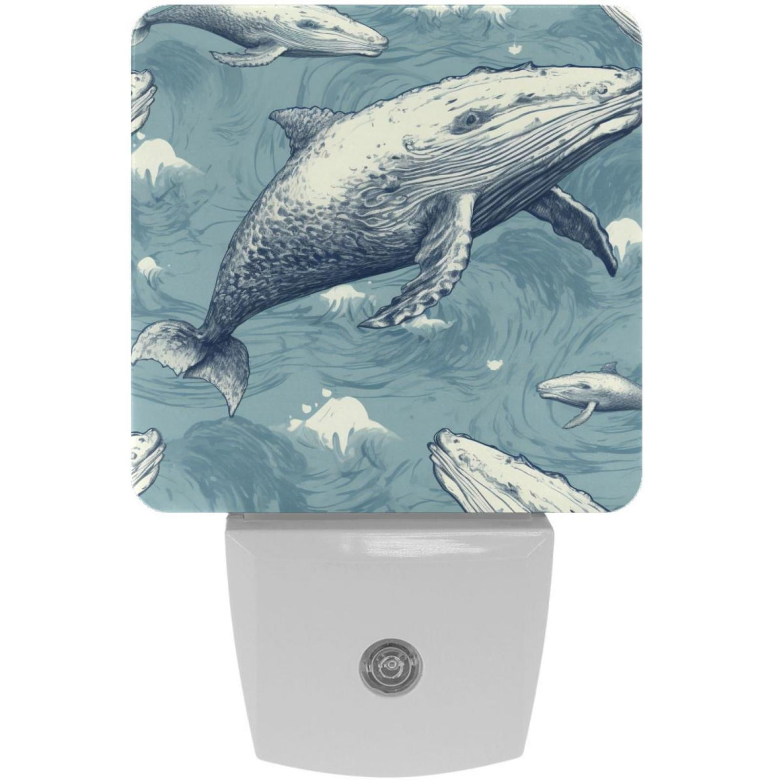 Whale LED Square Night Lights - Modern Design, Energy Efficient Indoor ...