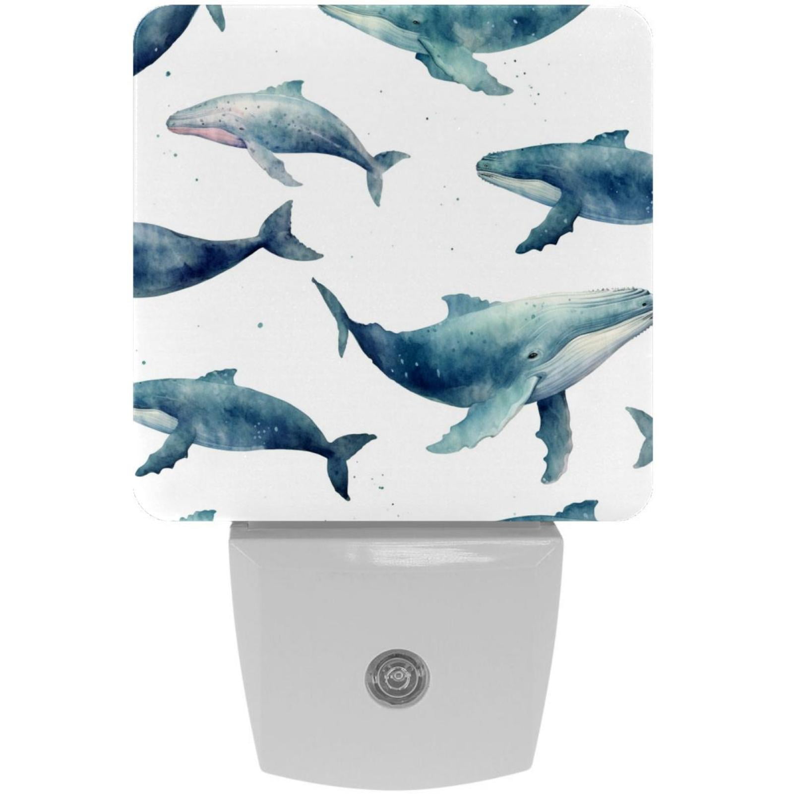 Whale LED Square Night Lights - Portable and Stylish for Bedroom and ...