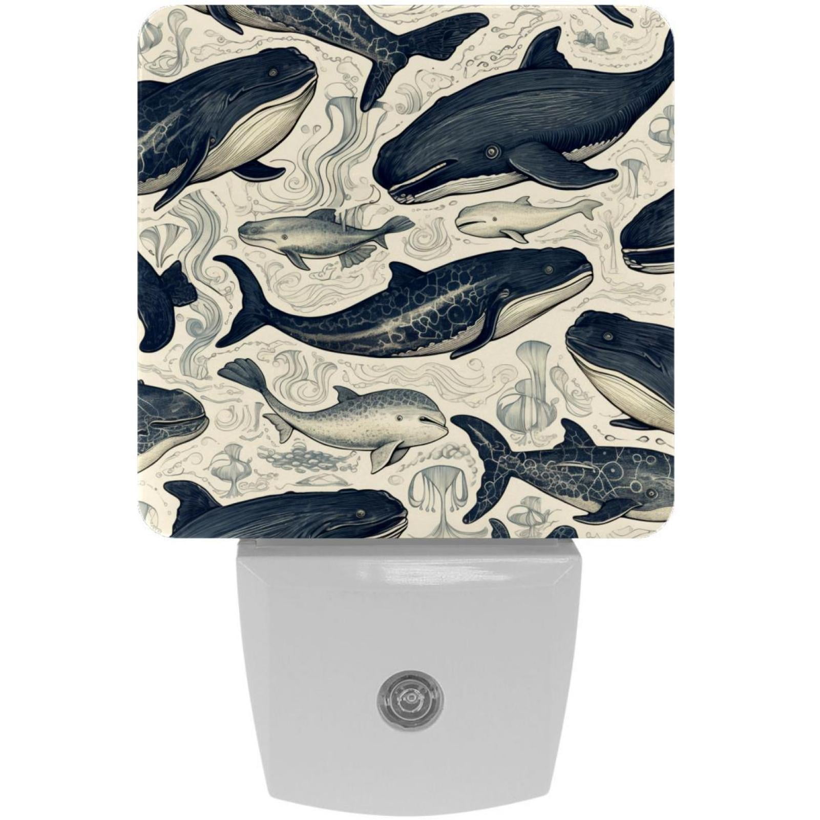 Whale LED Square Night Lights with Motion Sensor - Modern and Energy ...