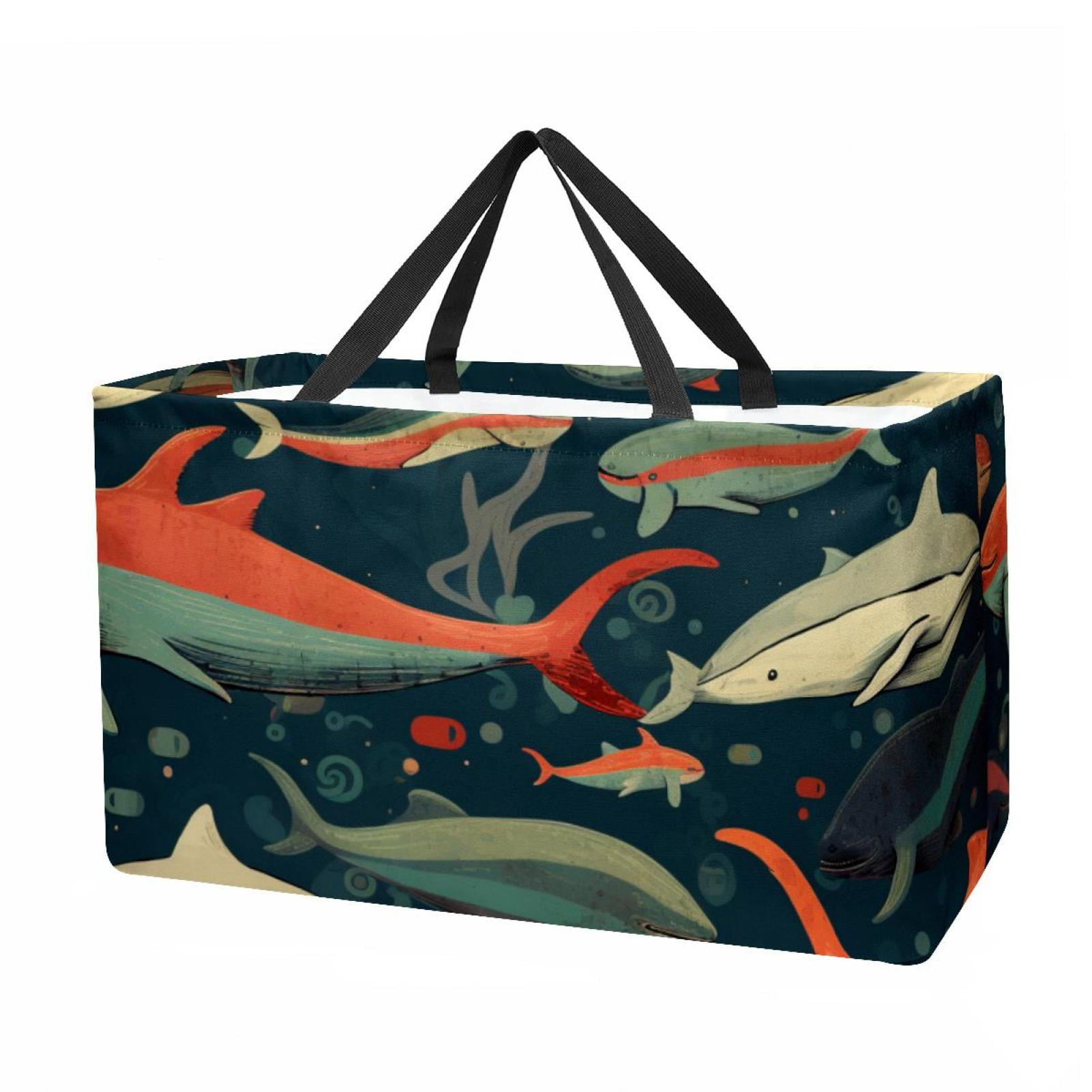 Whale Large Capacity Reusable Foldable Oxford Cloth Storage Basket ...