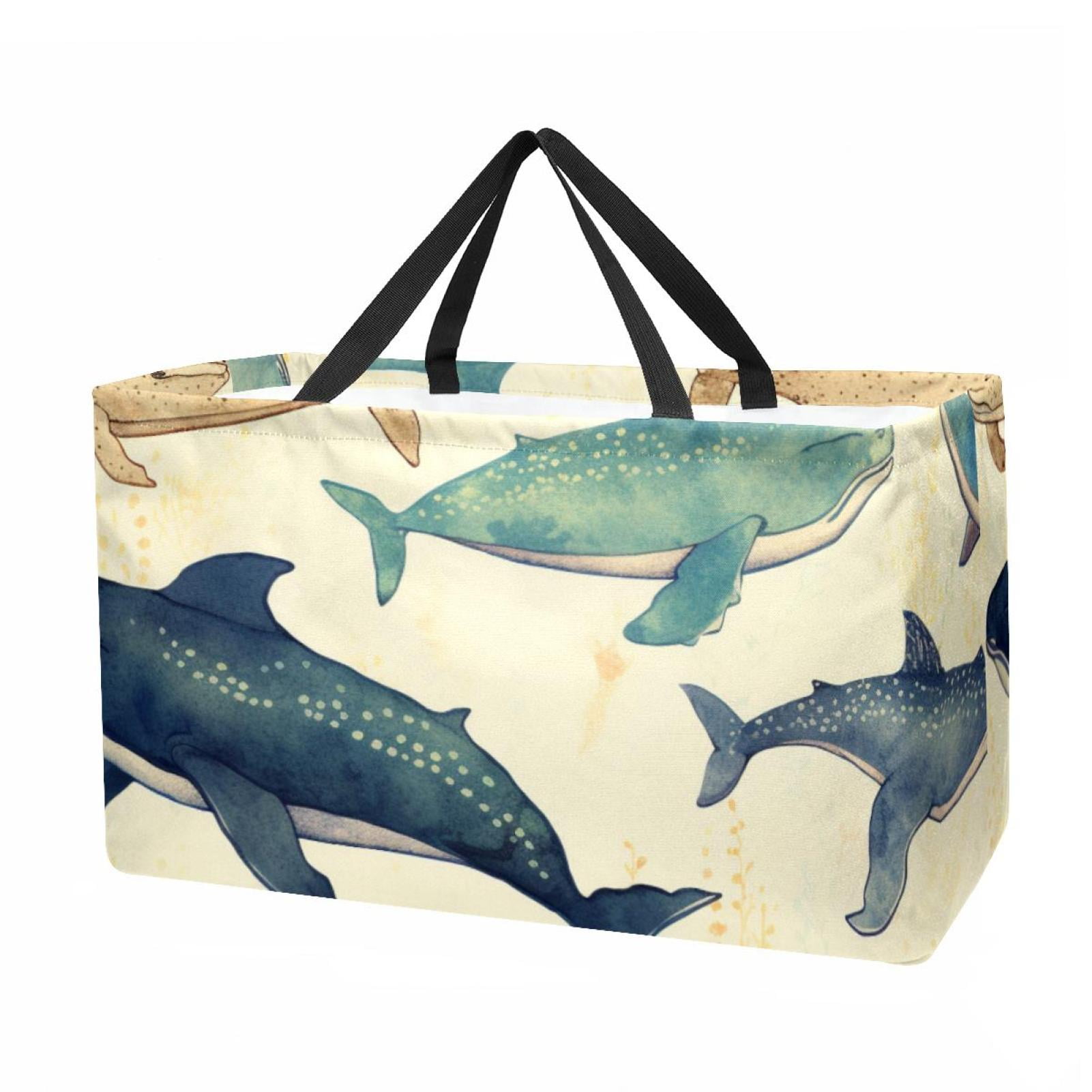 Whale Large Capacity Reusable Foldable Oxford Cloth Tote Bag Cube ...